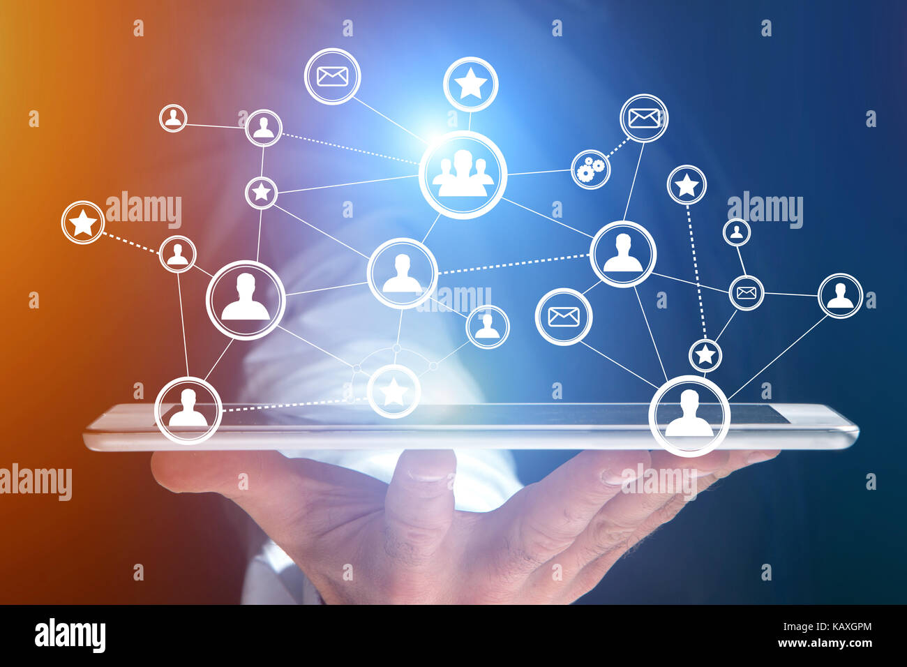 Concept view of business international network interface - Technology ...
