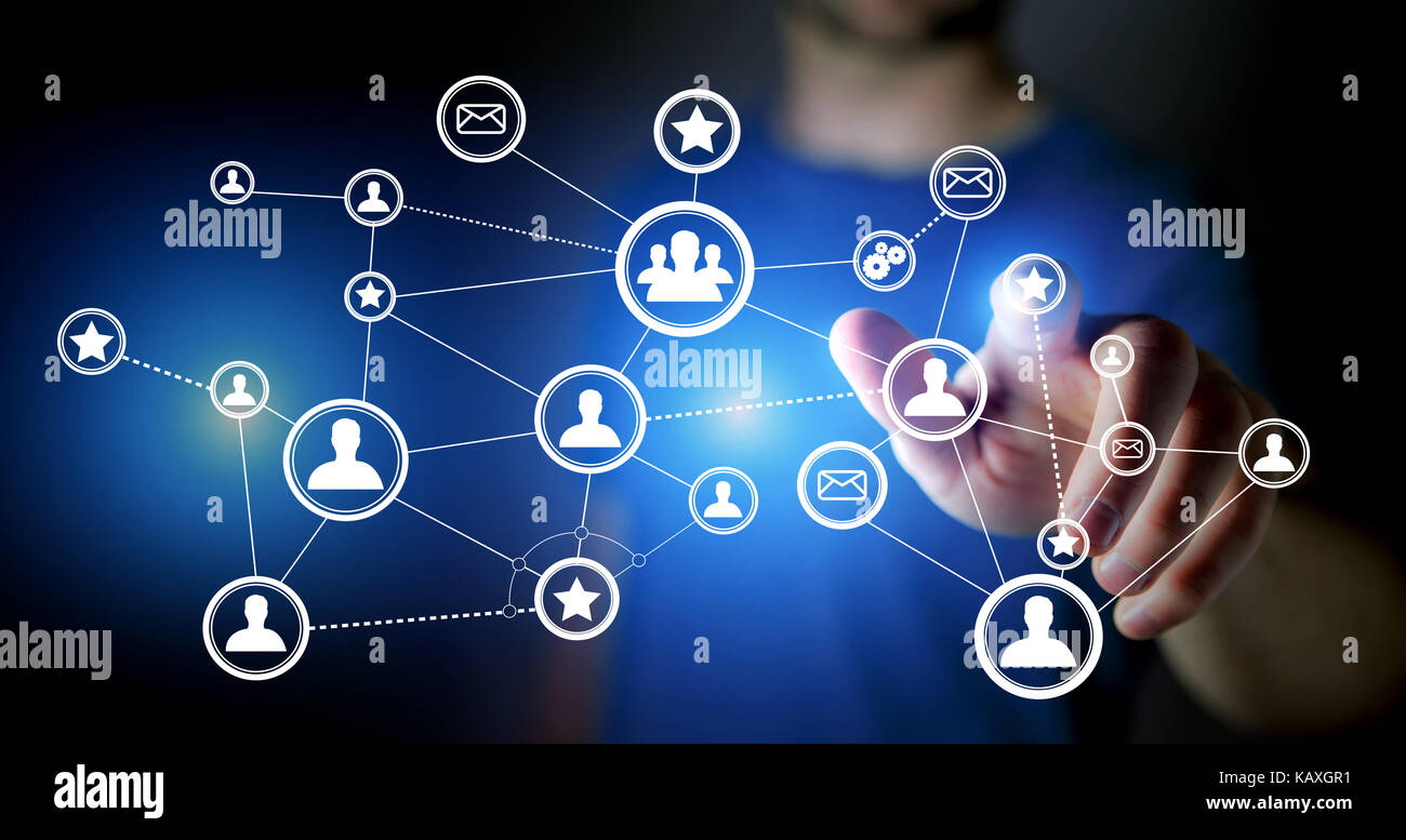 Concept view of business international network interface - Technology ...