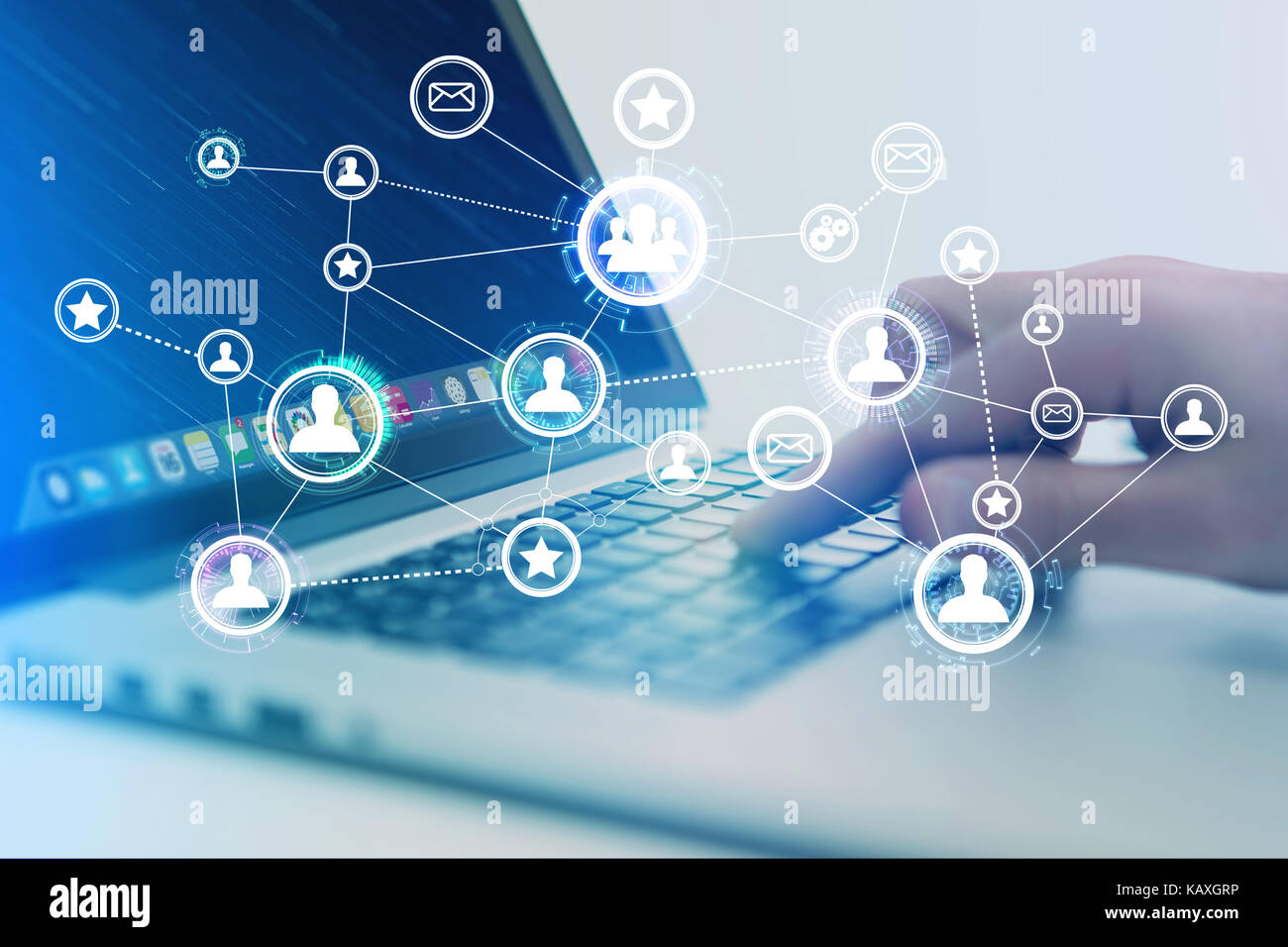 Concept view of business international network interface - Technology ...