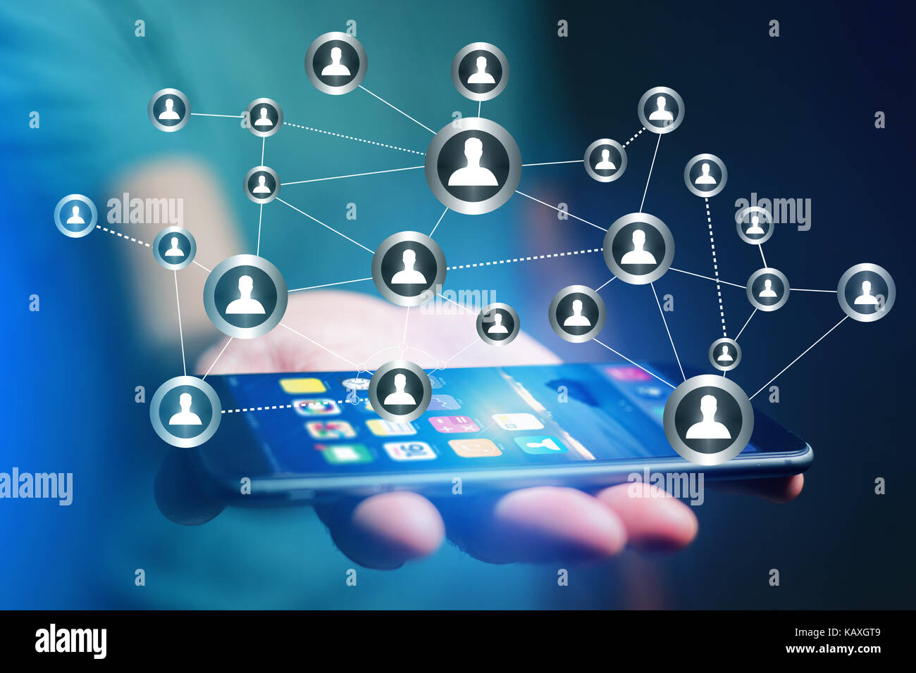Concept view of business international network interface - Technology ...