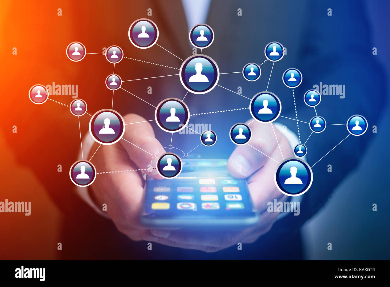 Concept view of business international network interface - Technology ...