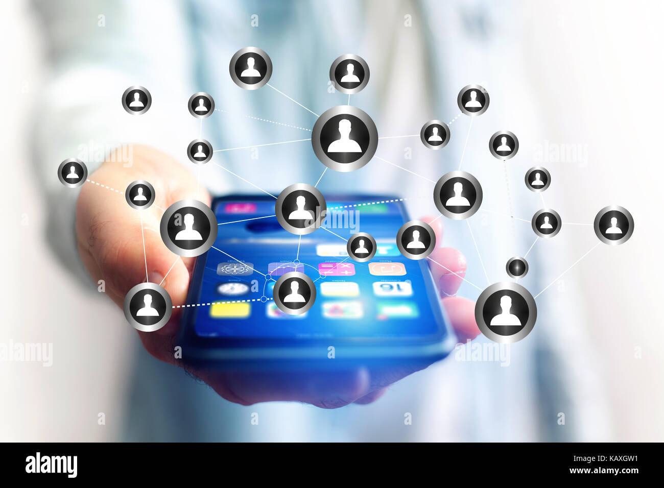 Concept view of business international network interface - Technology ...