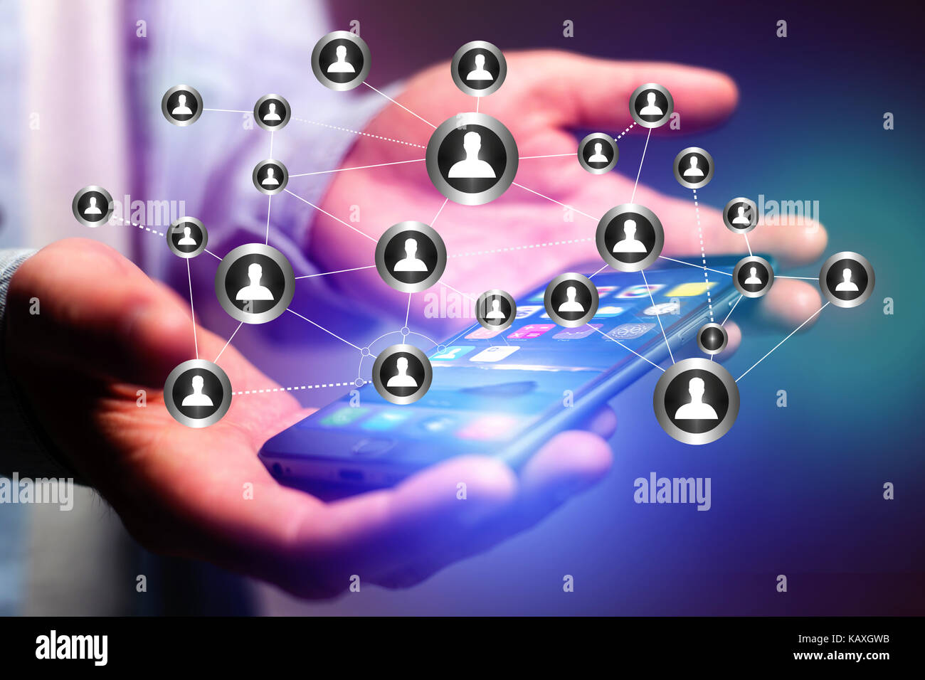 Concept view of business international network interface - Technology ...