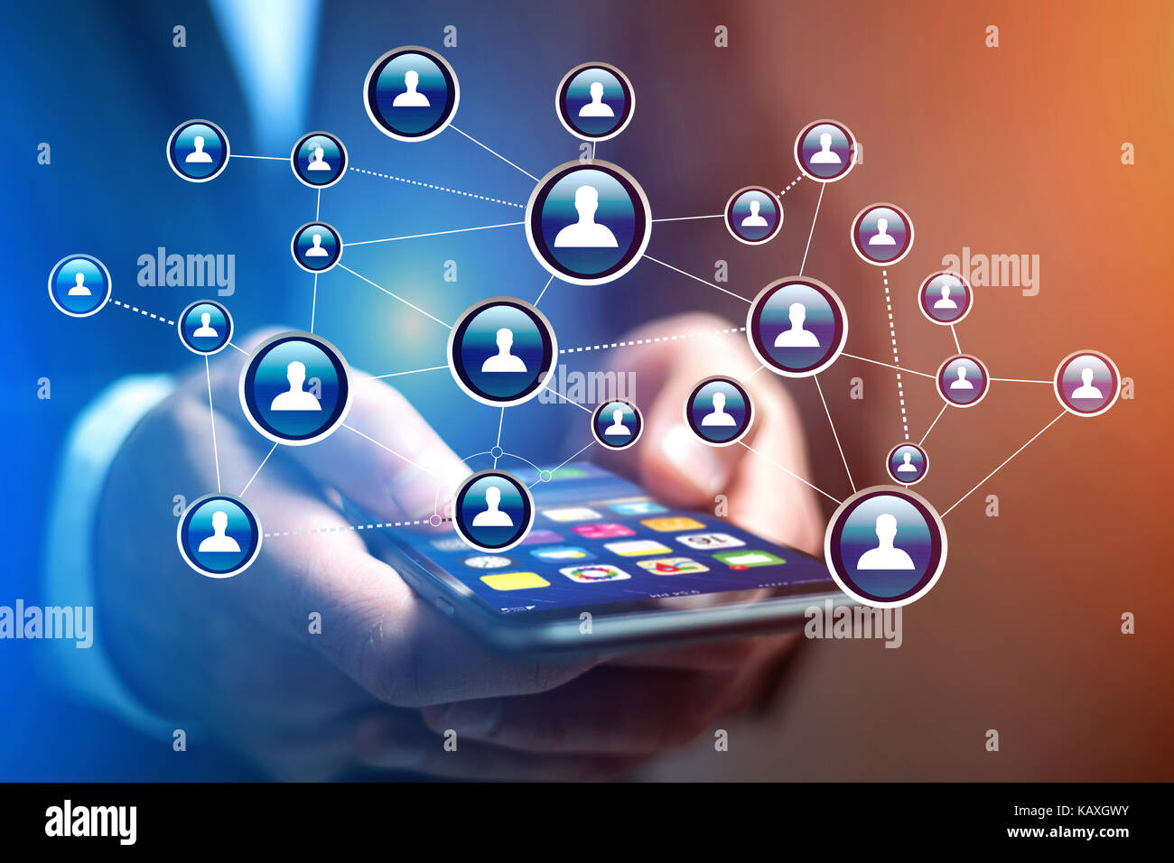 Concept view of business international network interface - Technology ...