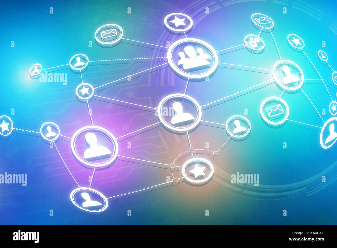 Concept view of business international network interface - Technology ...