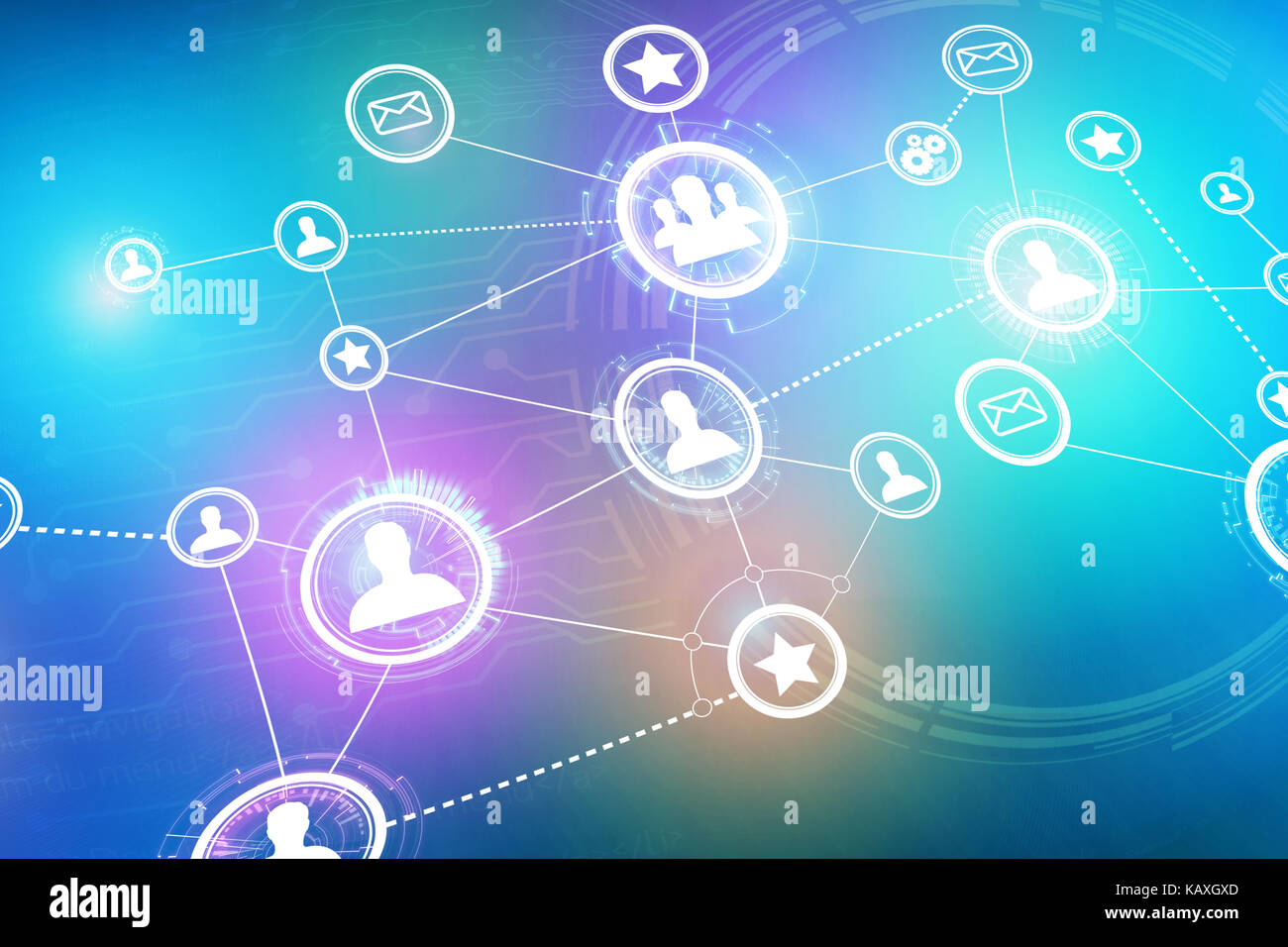 Concept view of business international network interface - Technology ...