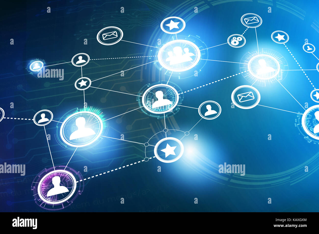Concept view of business international network interface - Technology ...