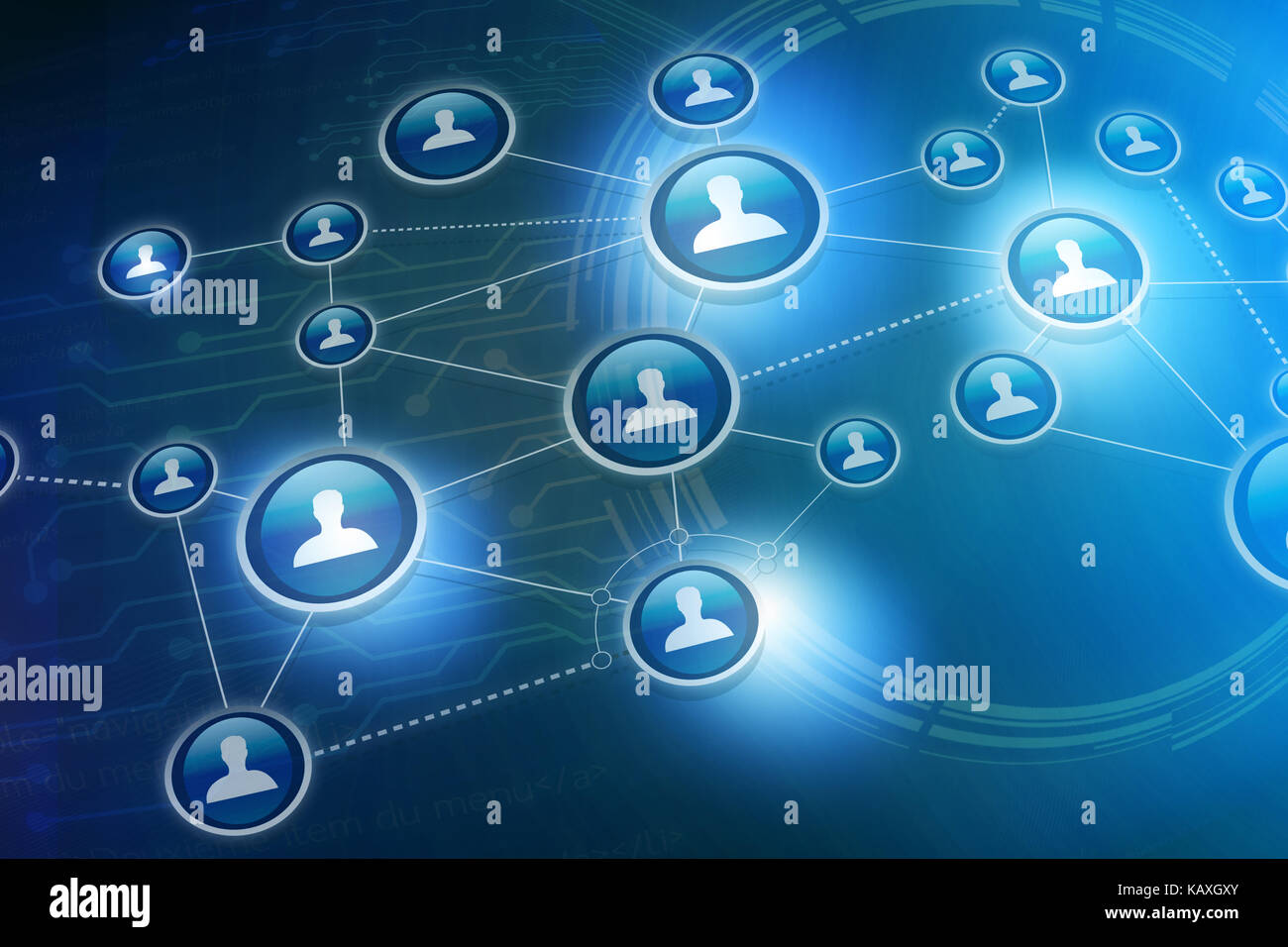 Concept view of business international network interface - Technology ...