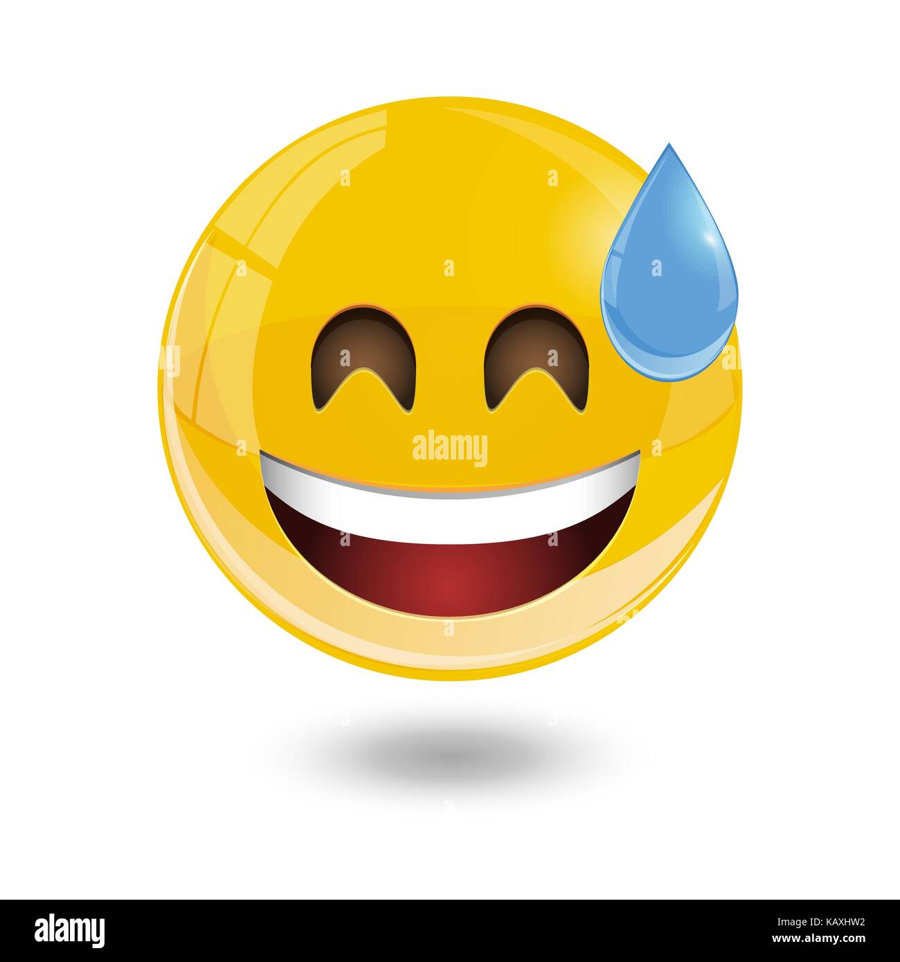 Yellow smiley emoticons, emoji, vector illustration Stock Vector Image ...