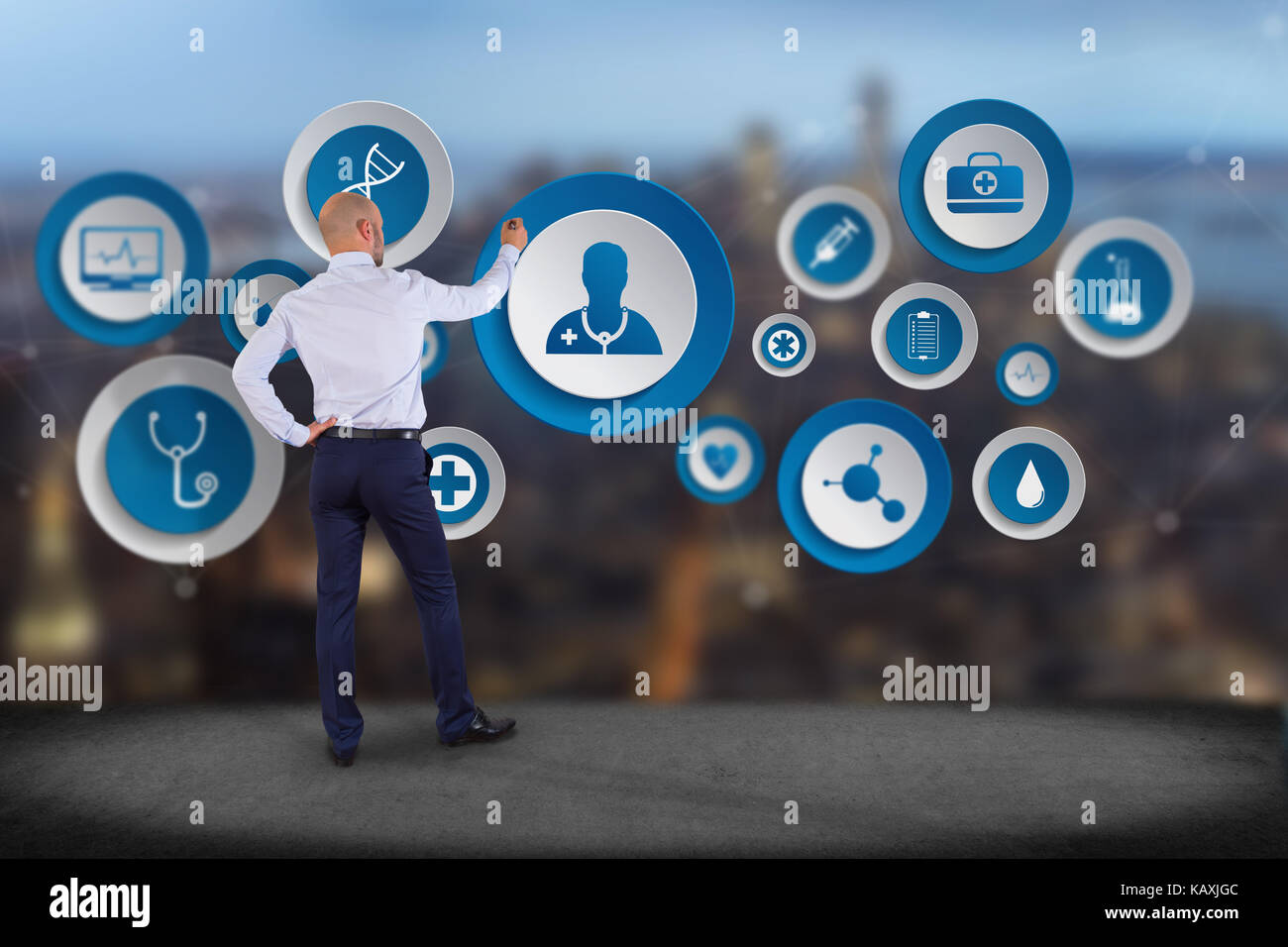 View of a Medecine and general healthcare icon displayed on a ...