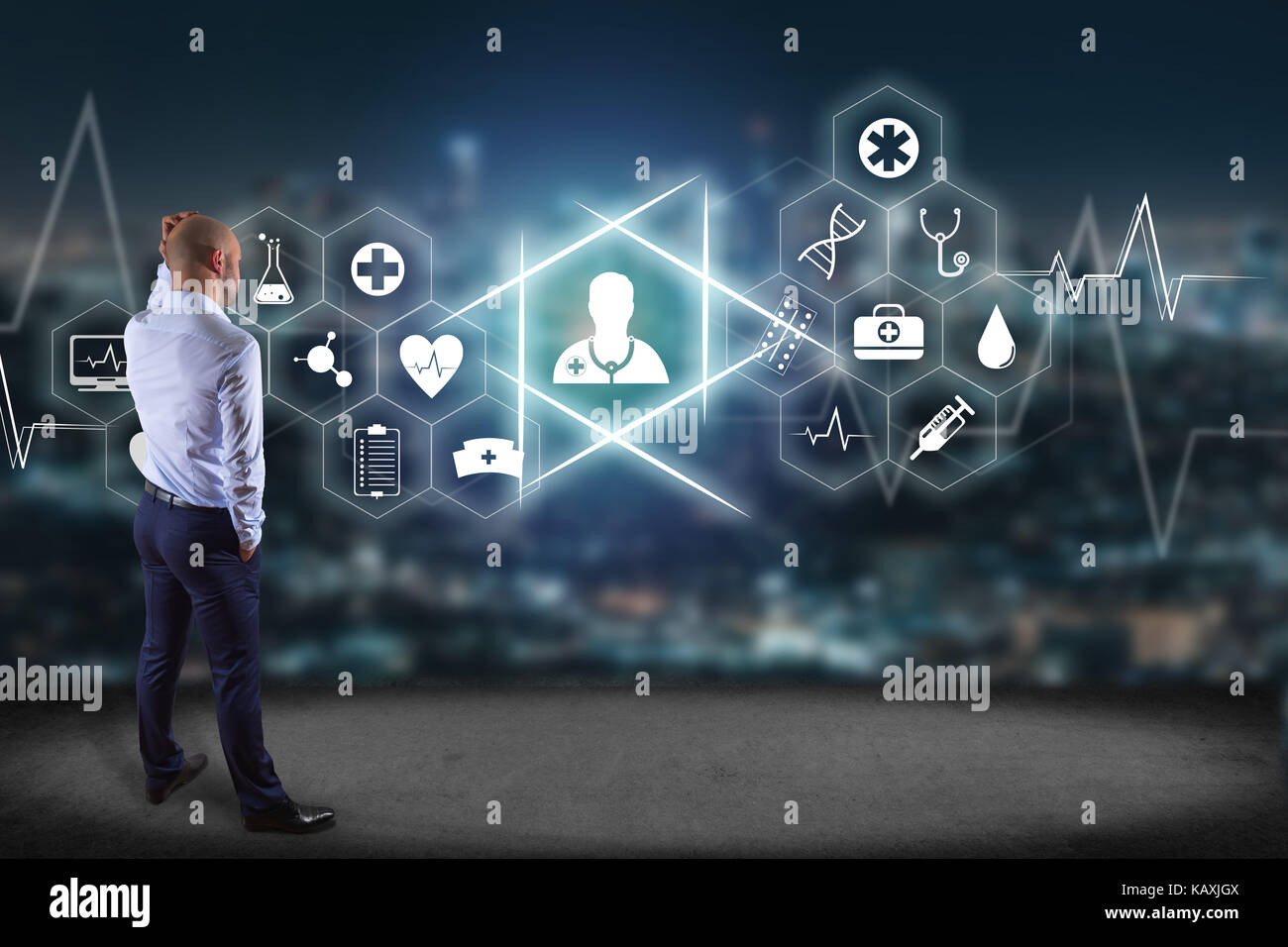 View of a Medecine and general healthcare icon displayed on a ...