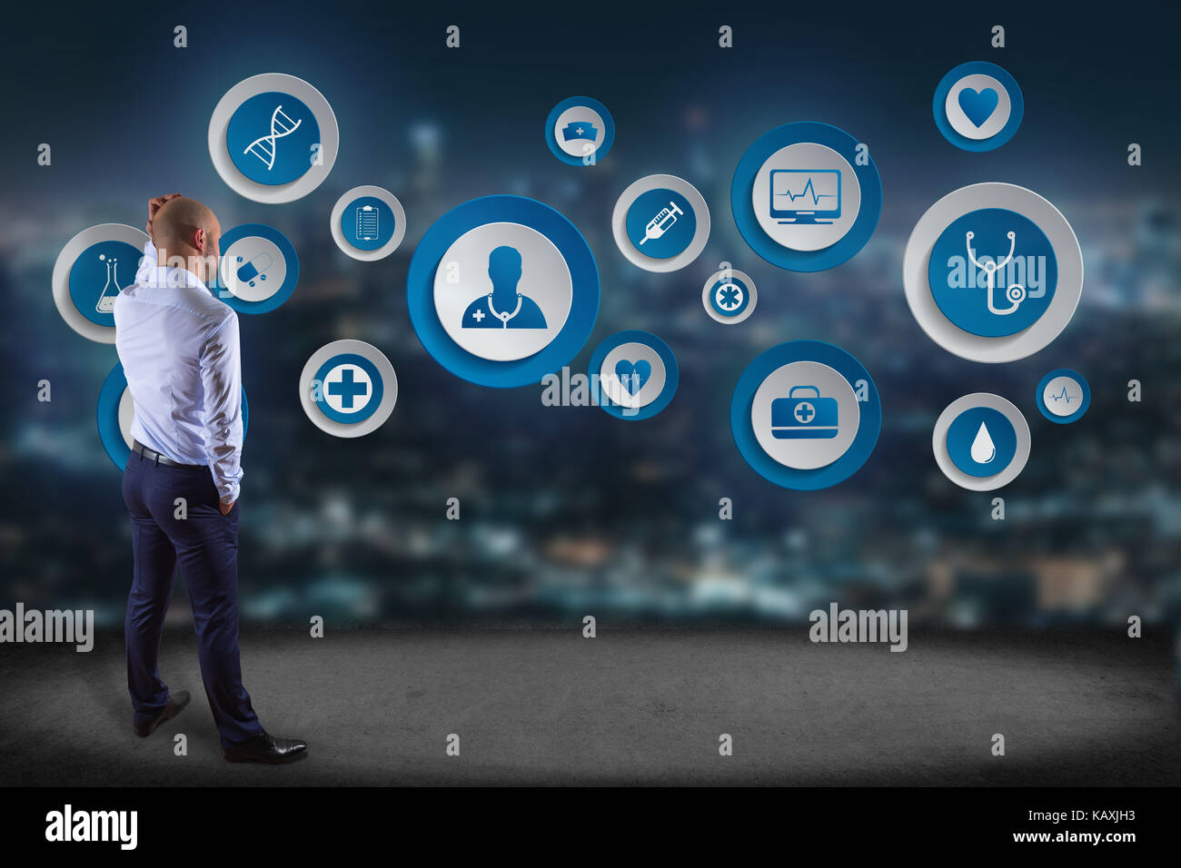 View of a Medecine and general healthcare icon displayed on a ...