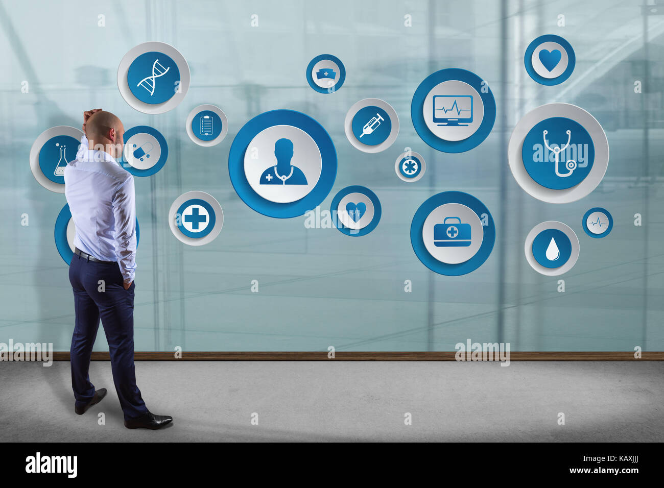 View of a Medecine and general healthcare icon displayed on a ...