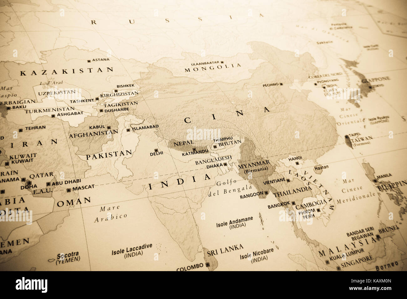 Eastern Globe map Stock Photo - Alamy