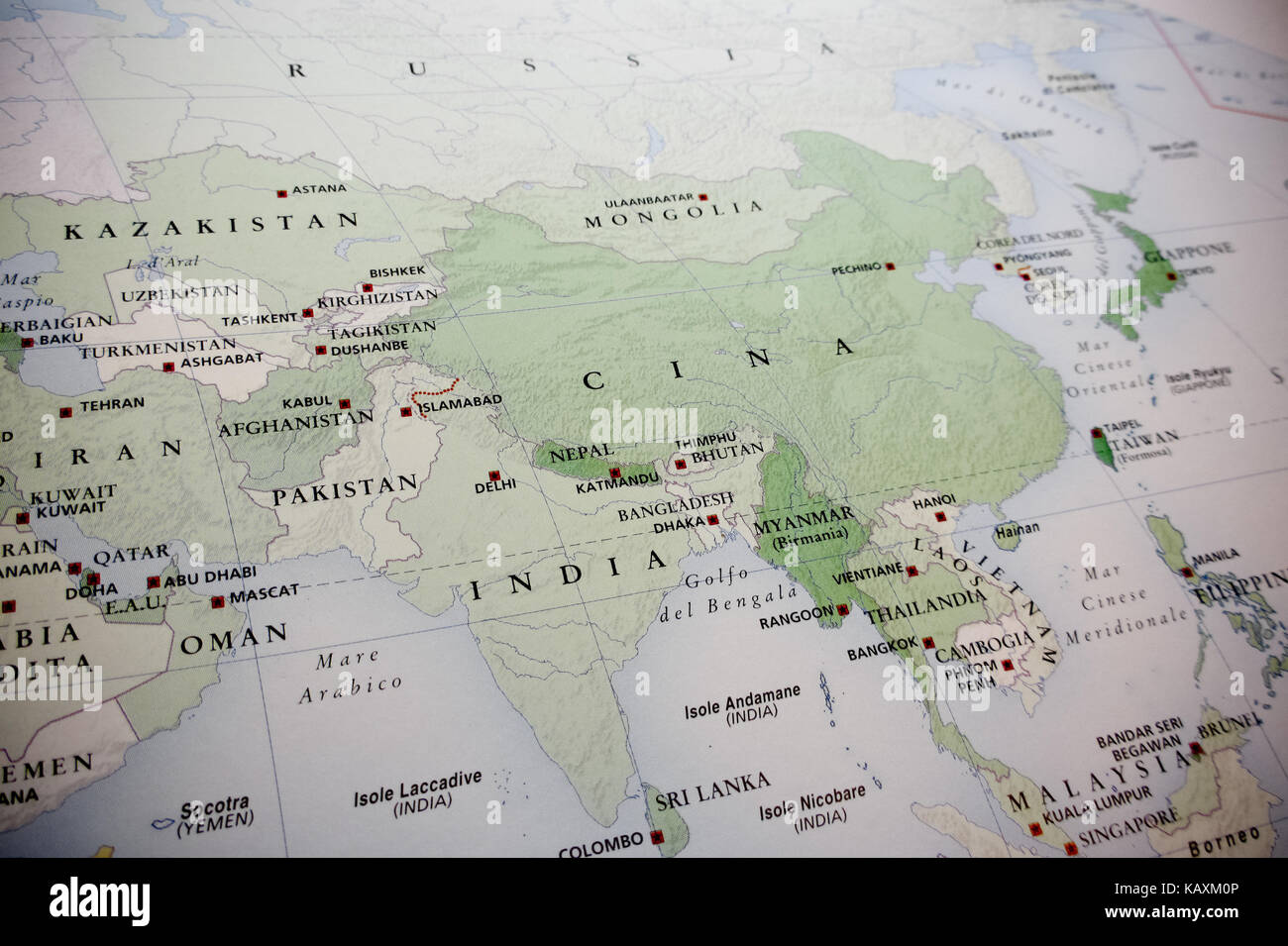 Eastern Globe map Stock Photo - Alamy