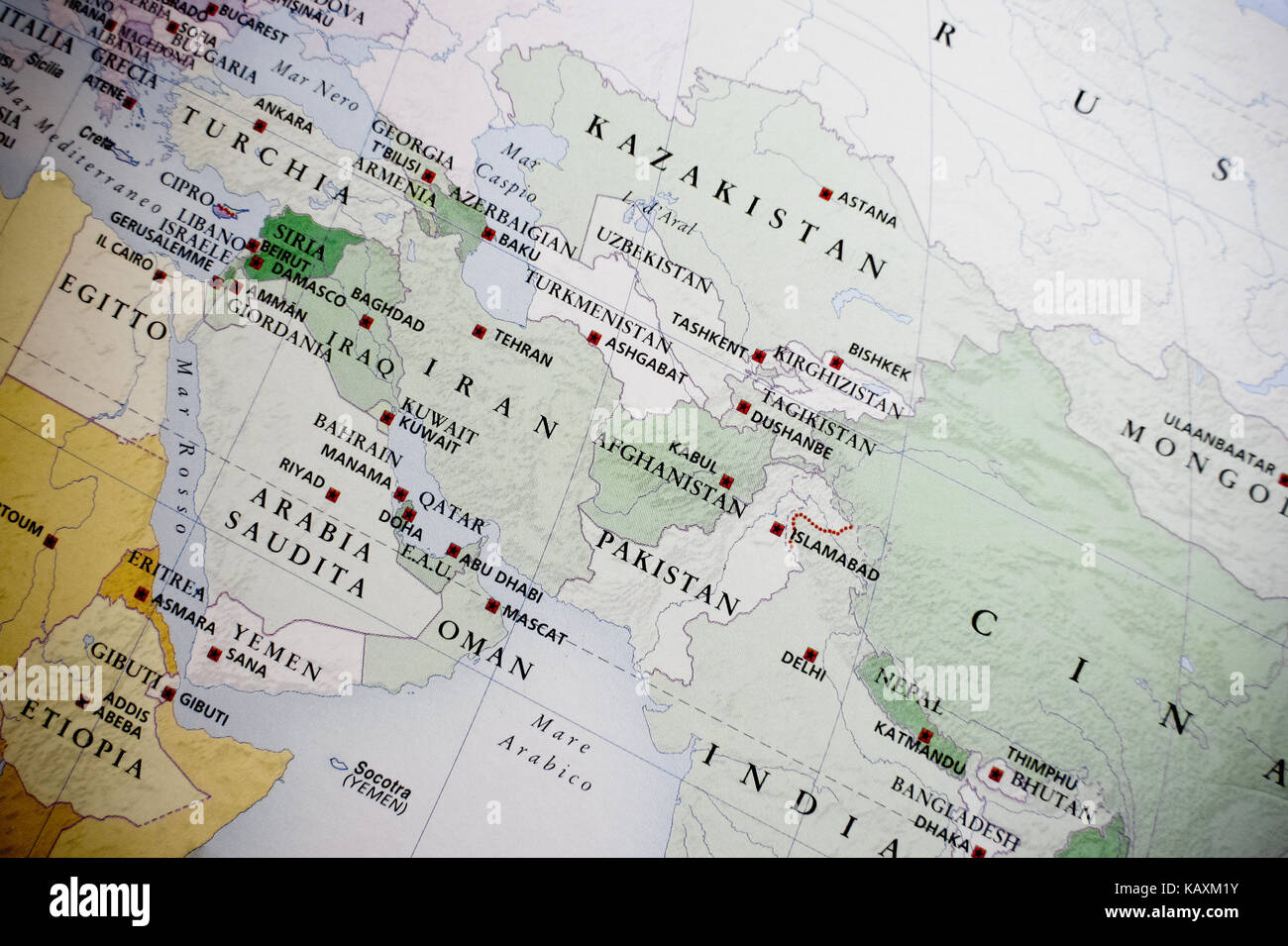 Eastern Globe map Stock Photo - Alamy
