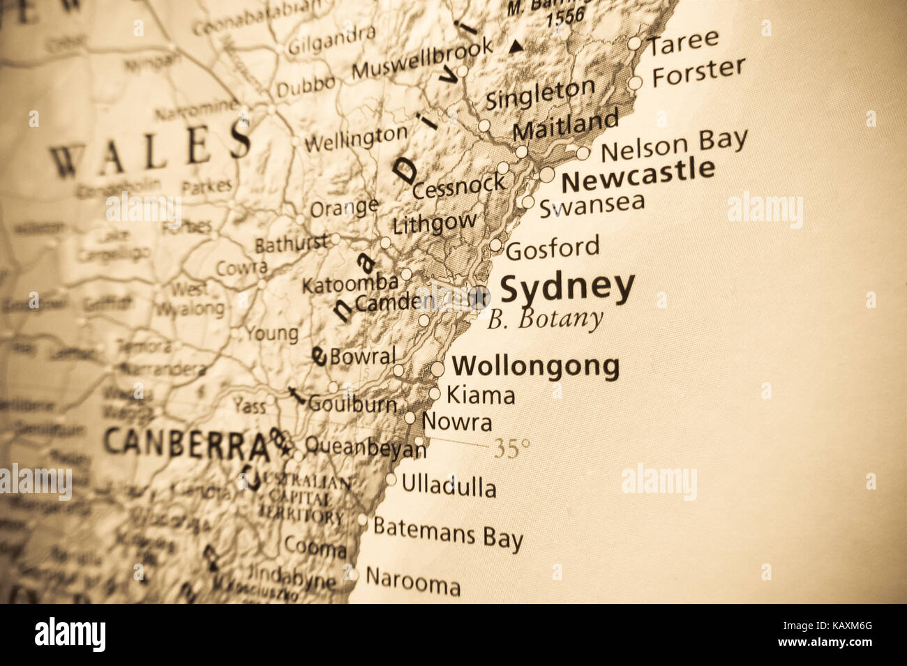 Sydney road map Stock Photo - Alamy
