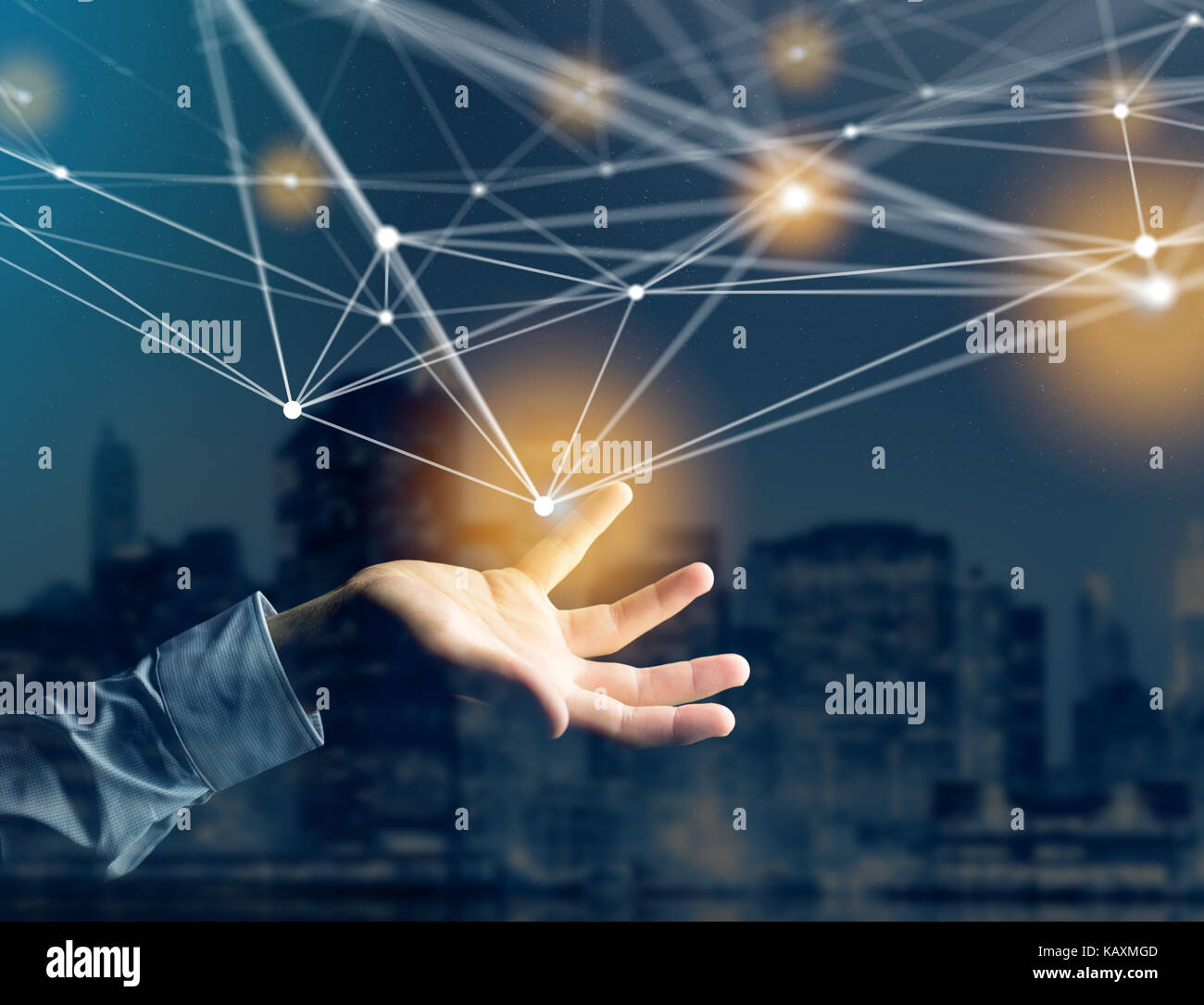 View of a Web operating system screen and network connection displayed ...