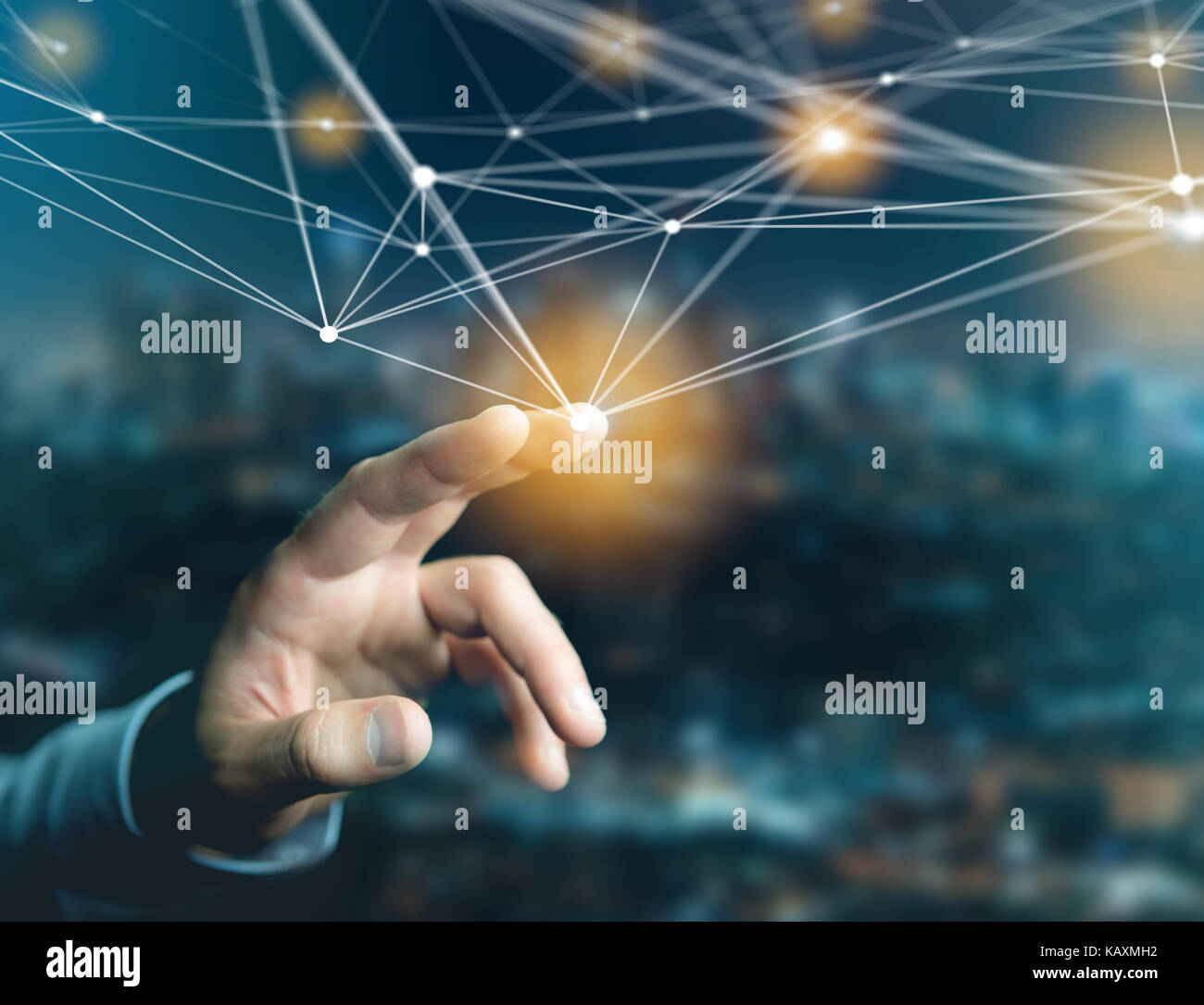 View of a Web operating system screen and network connection displayed ...