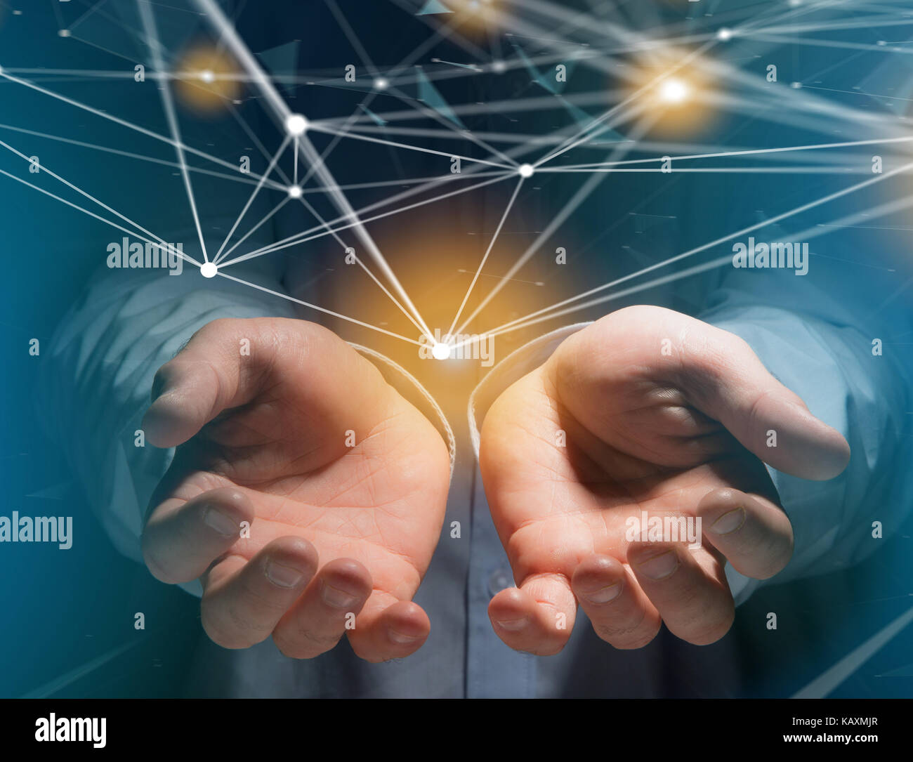 View of a Web operating system screen and network connection displayed ...