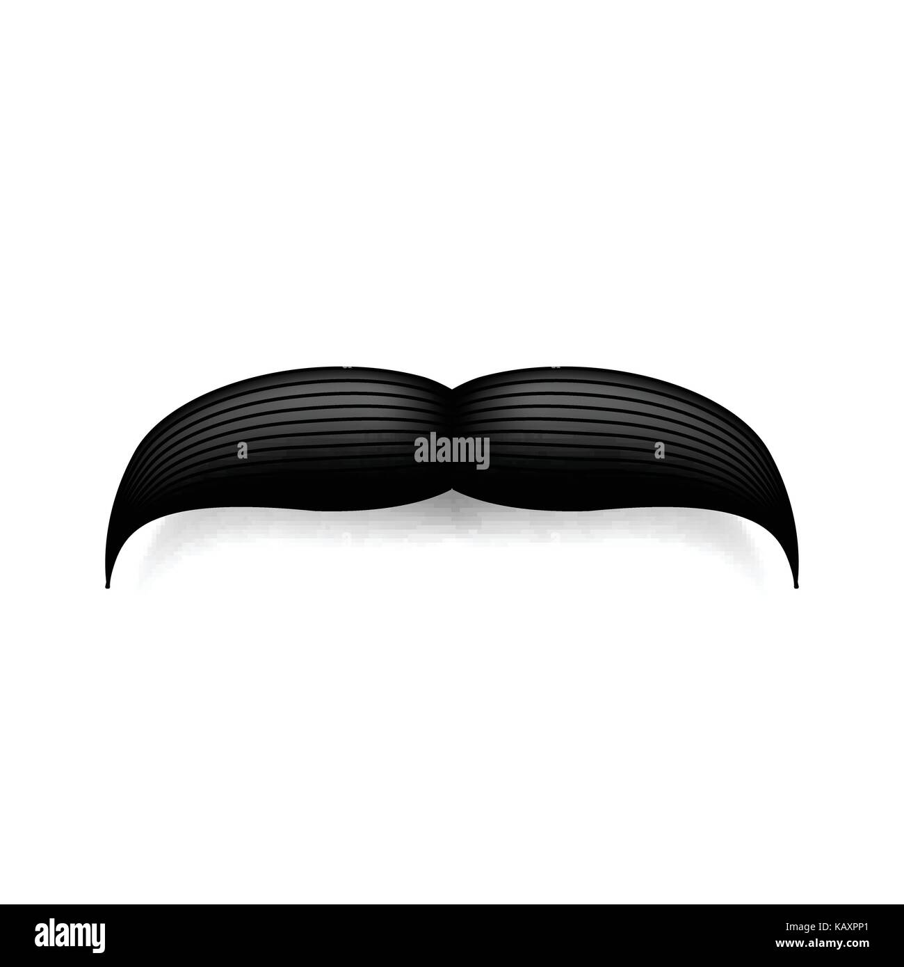 Mustache isolated on white. Black vector vintage moustache. Facial hair ...