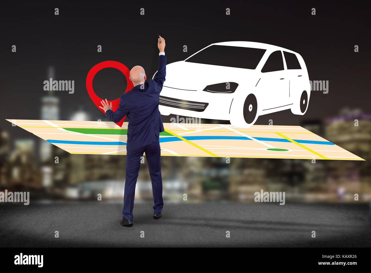 Drawing pin in map hi-res stock photography and images - Alamy