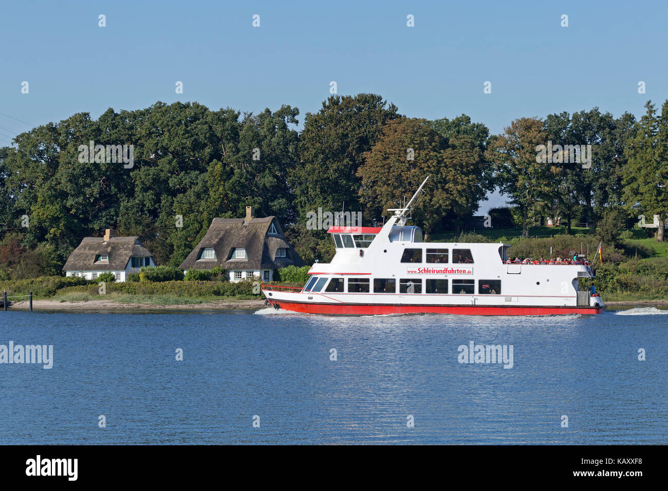 excursion boat Wikinger Princess, Rabel, Rabelsund, Schlei, Schleswig ...