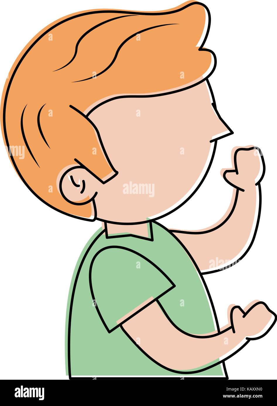 boy stretching arm forward sideview icon image Stock Vector Image & Art ...