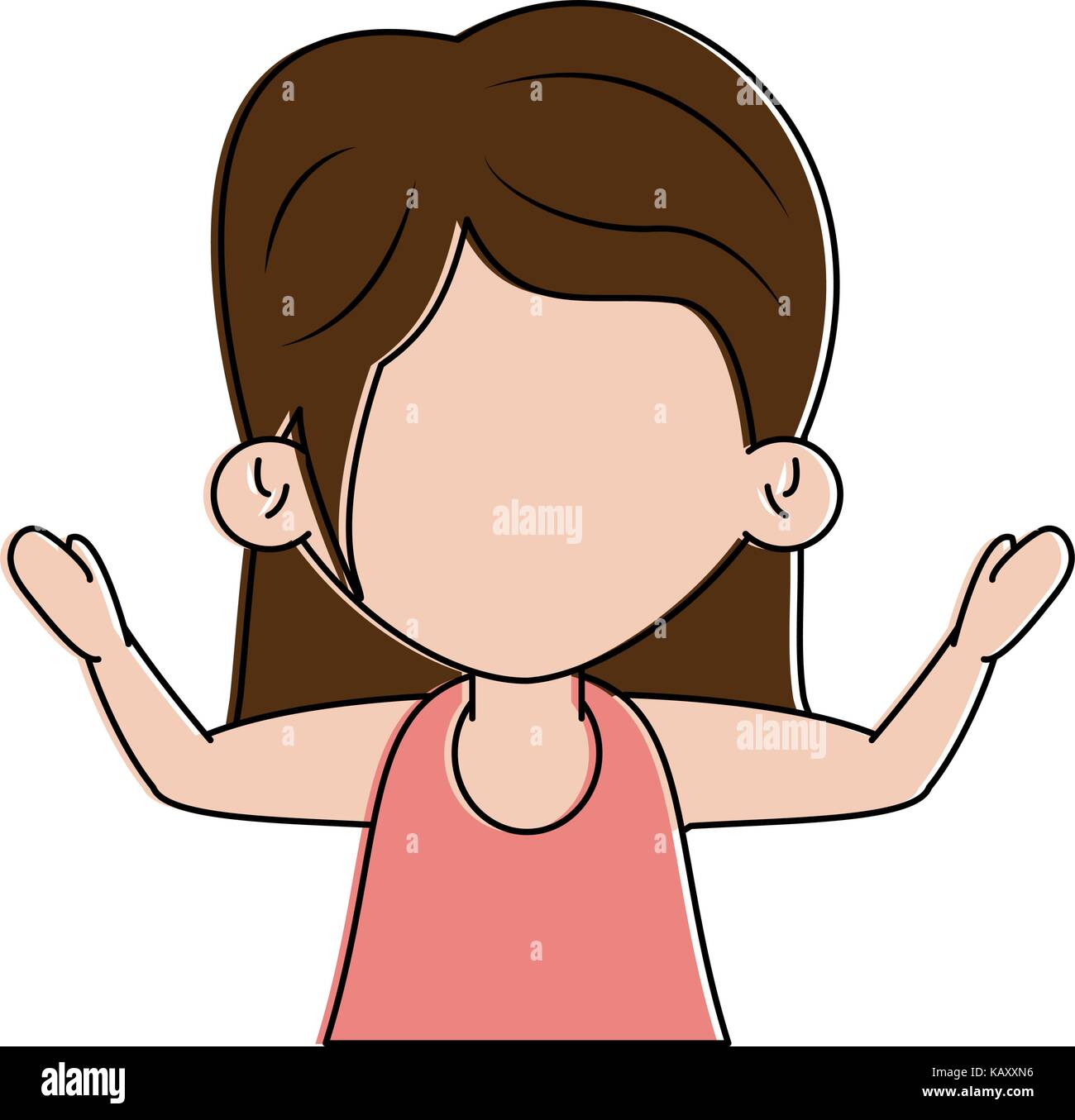 girl raising arms up icon image Stock Vector Image & Art - Alamy