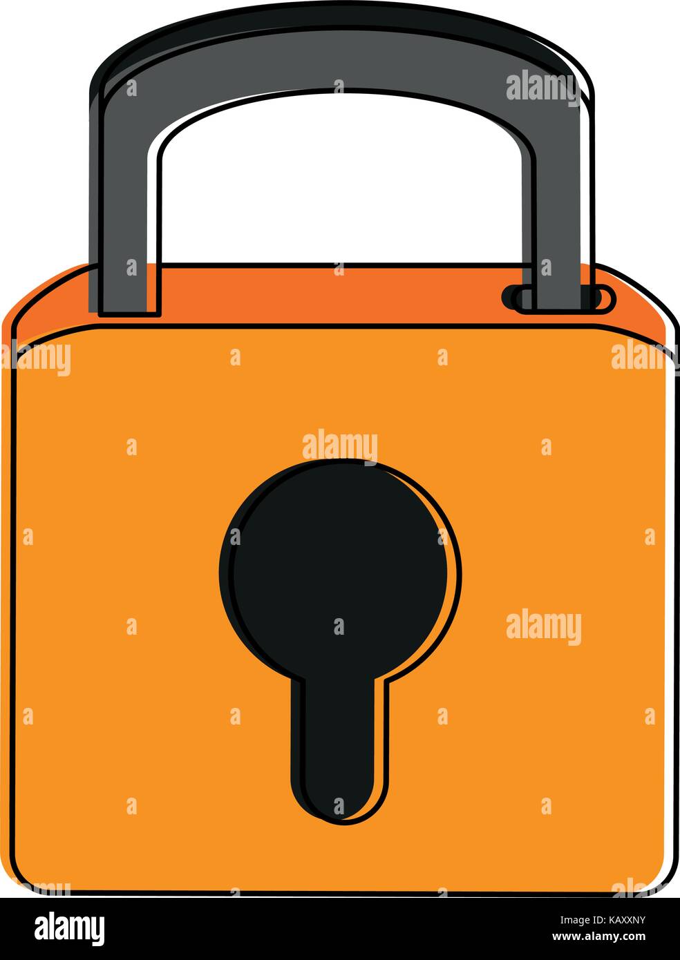 safety lock with keyhole on front icon image Stock Vector Image & Art ...