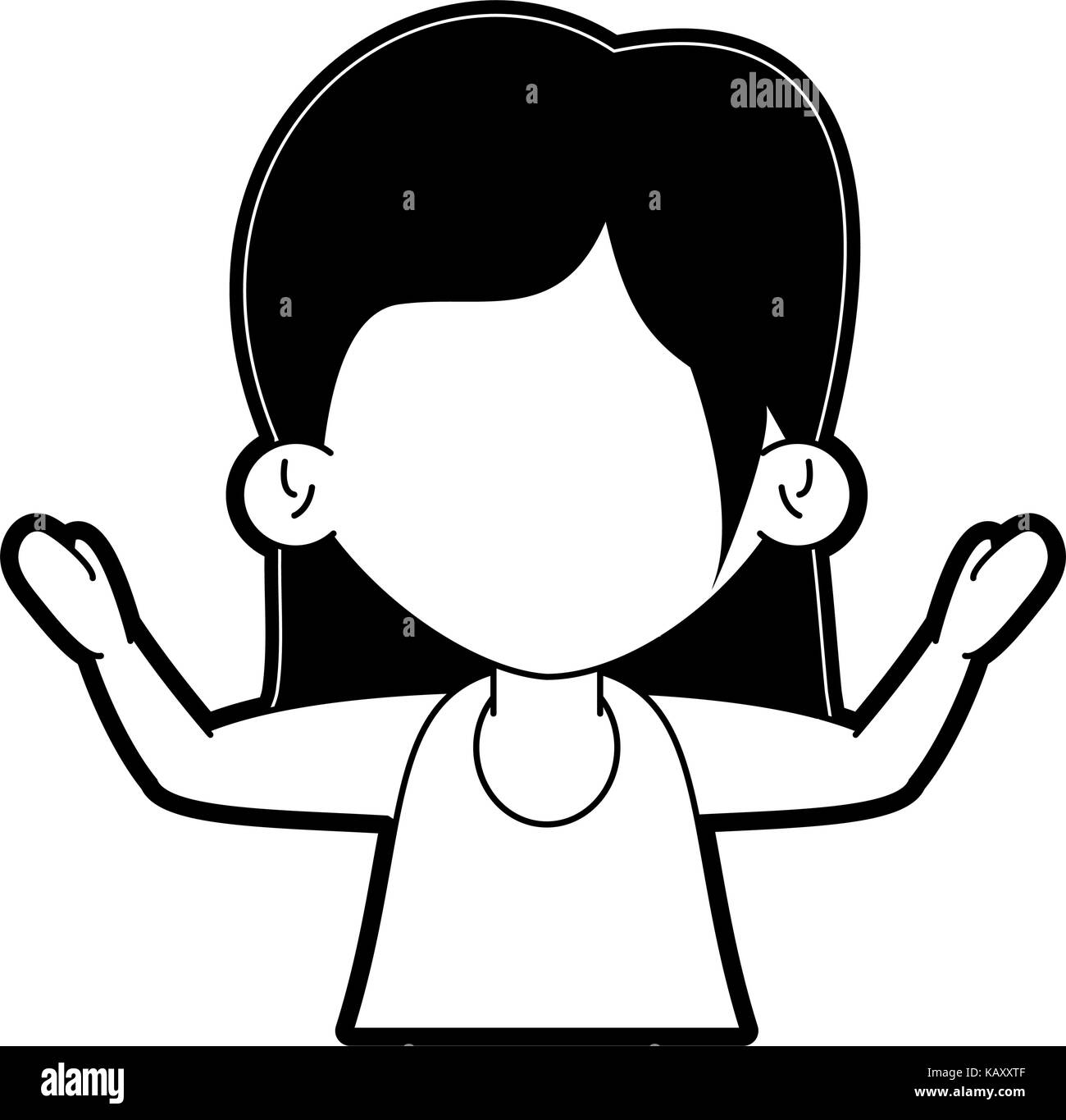 Kid raising arms up Stock Vector Images - Alamy