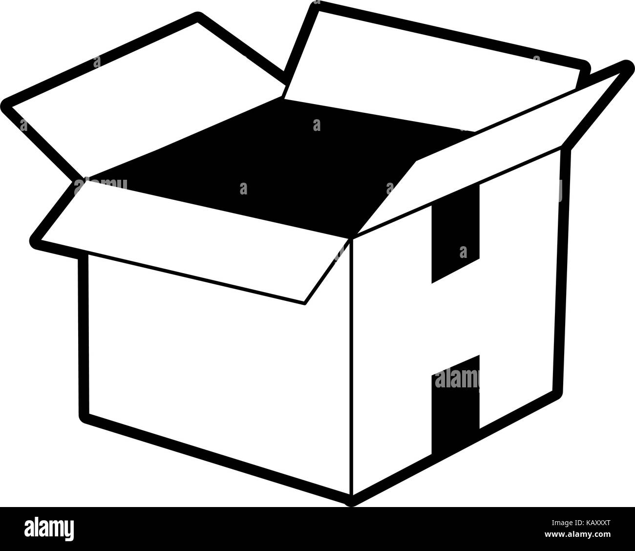 open cardboard box icon image Stock Vector Image & Art - Alamy