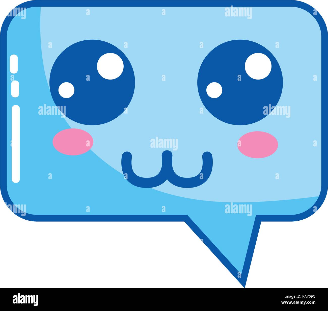 kawaii cute happy chat bubble Stock Vector Image & Art - Alamy