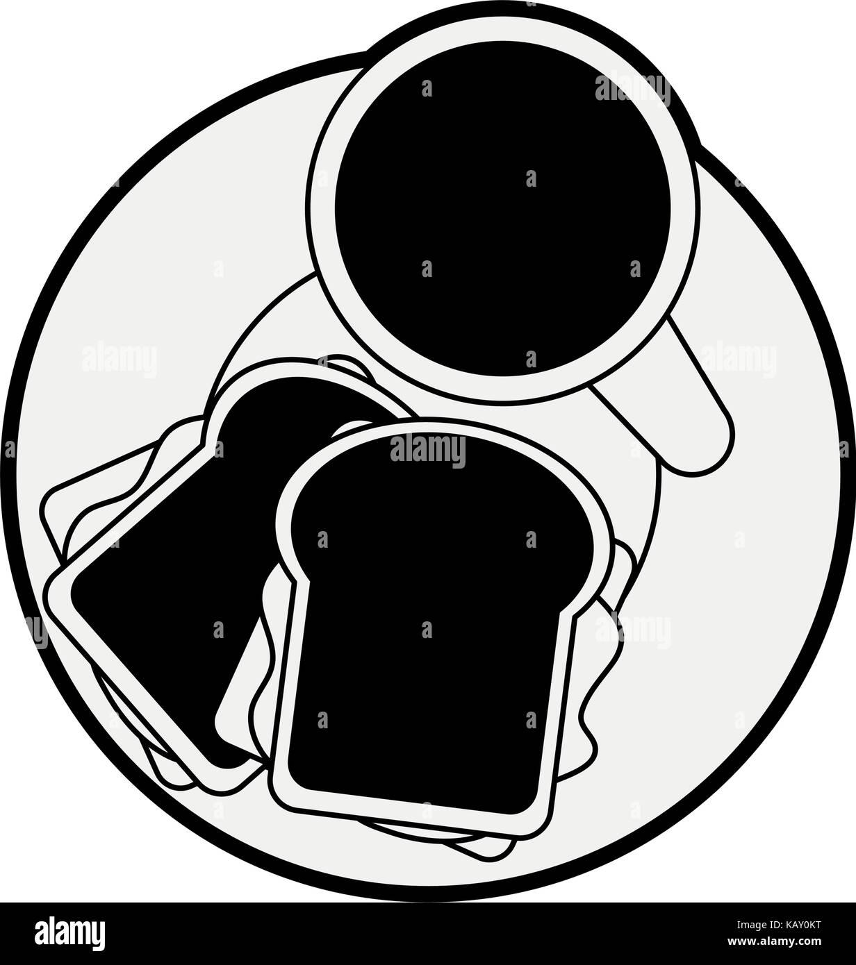 Delicious sandwich breakfast Stock Vector Image & Art - Alamy