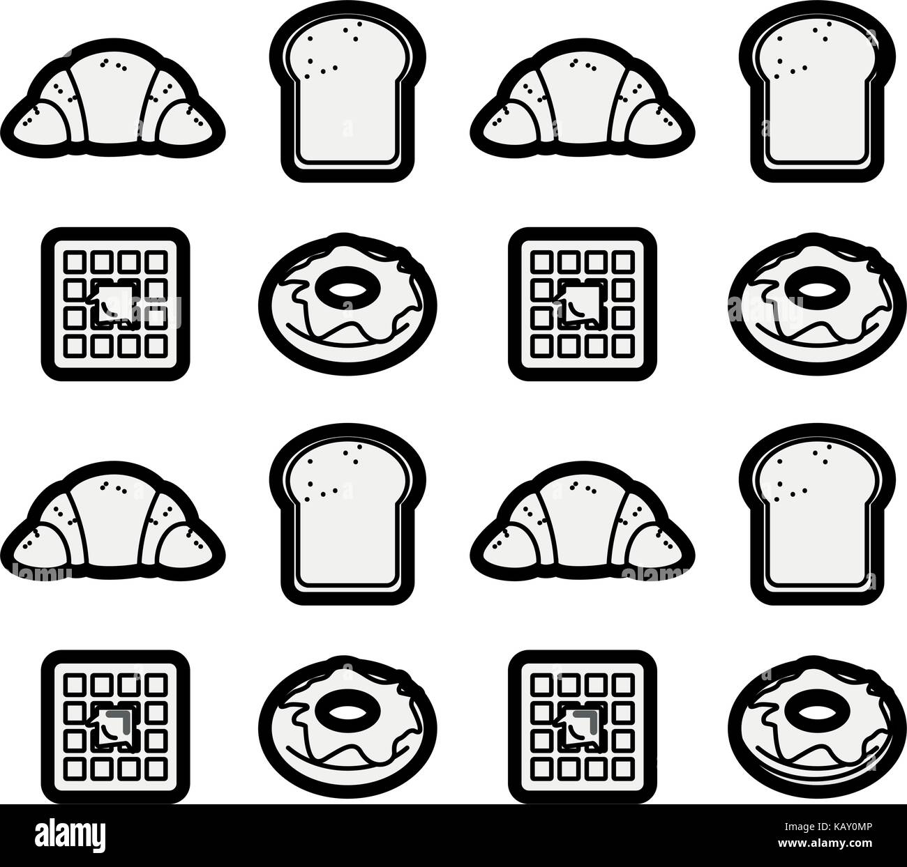 breakfast food icons Stock Vector Image & Art - Alamy