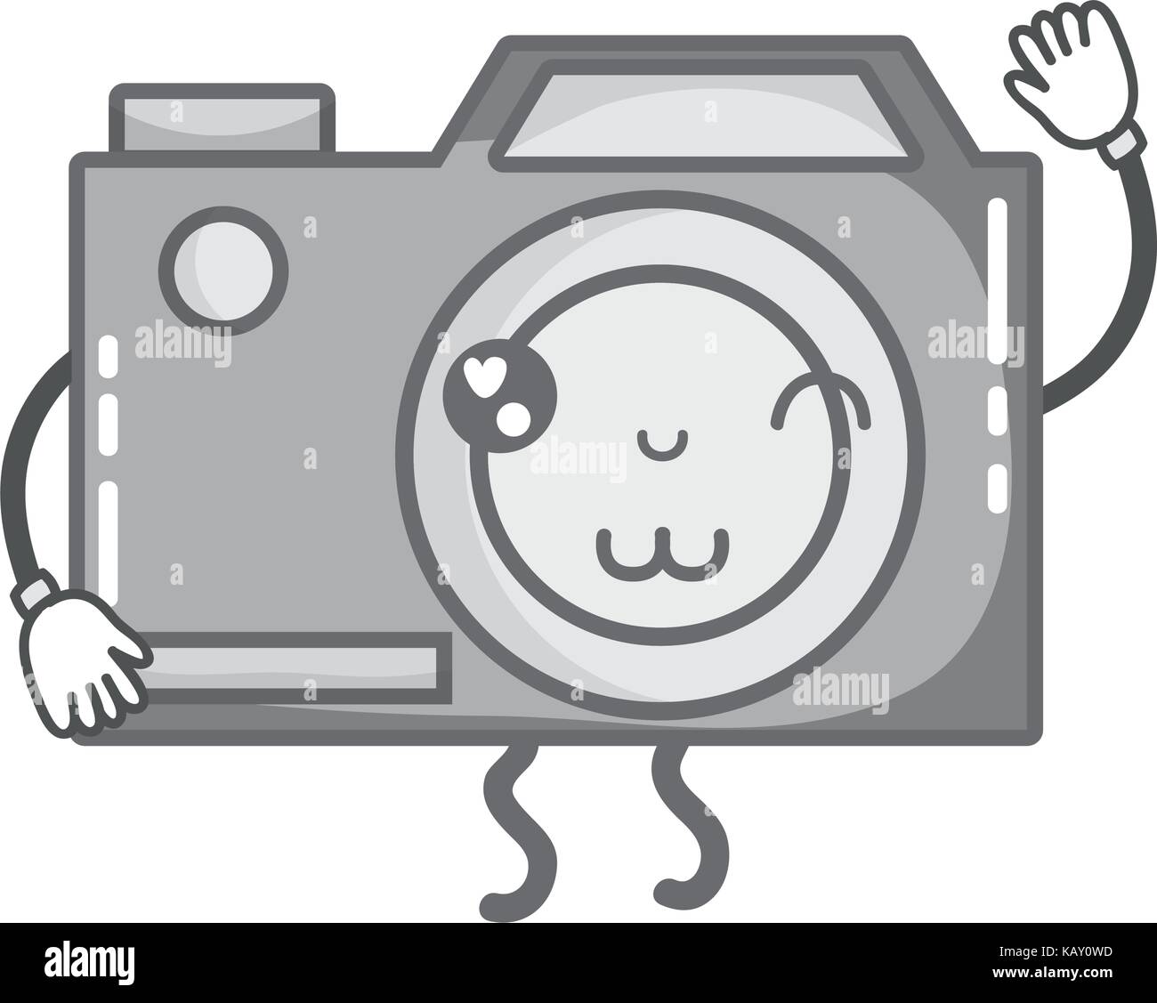 grayscale kawaii cute funny digital camera Stock Vector Image & Art - Alamy