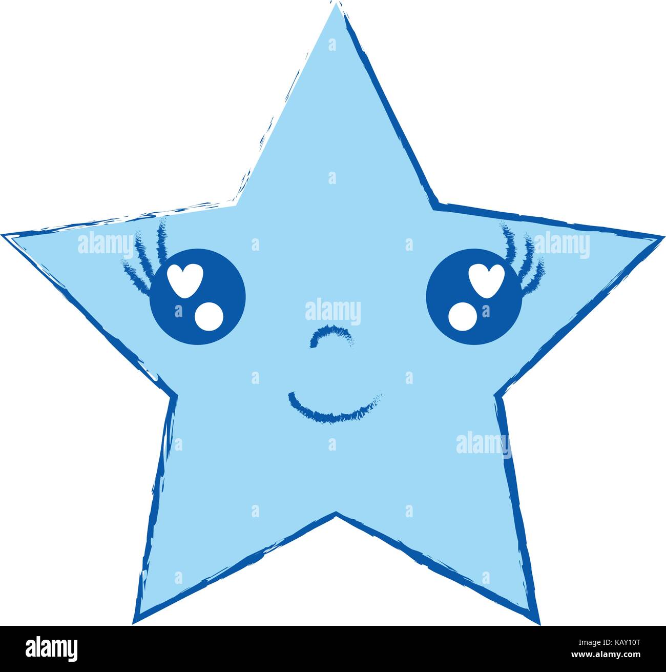 kawaii cute happy star sparkly Stock Vector Image & Art - Alamy