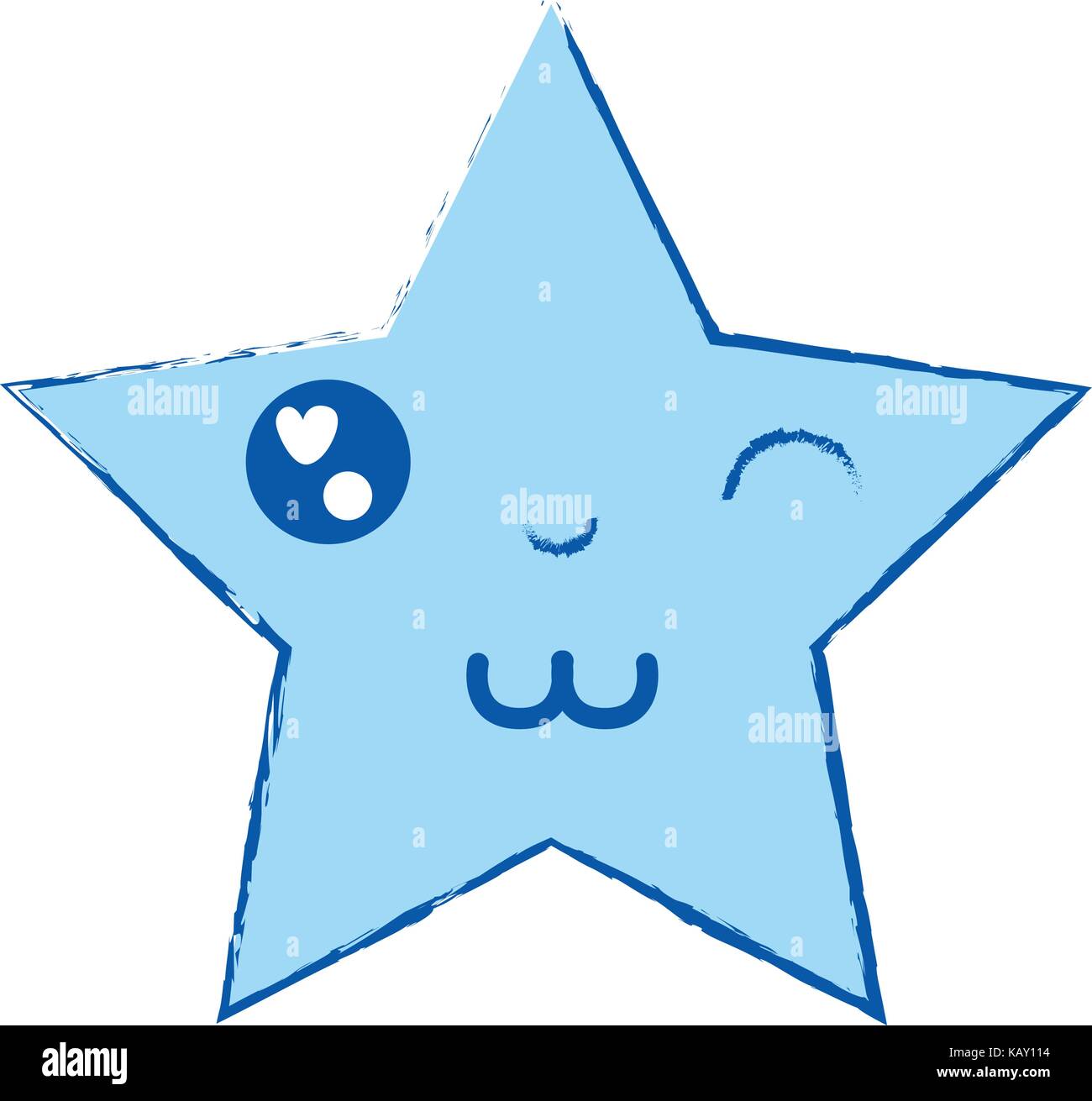 Cute star kawaii sky Stock Vector Images - Alamy