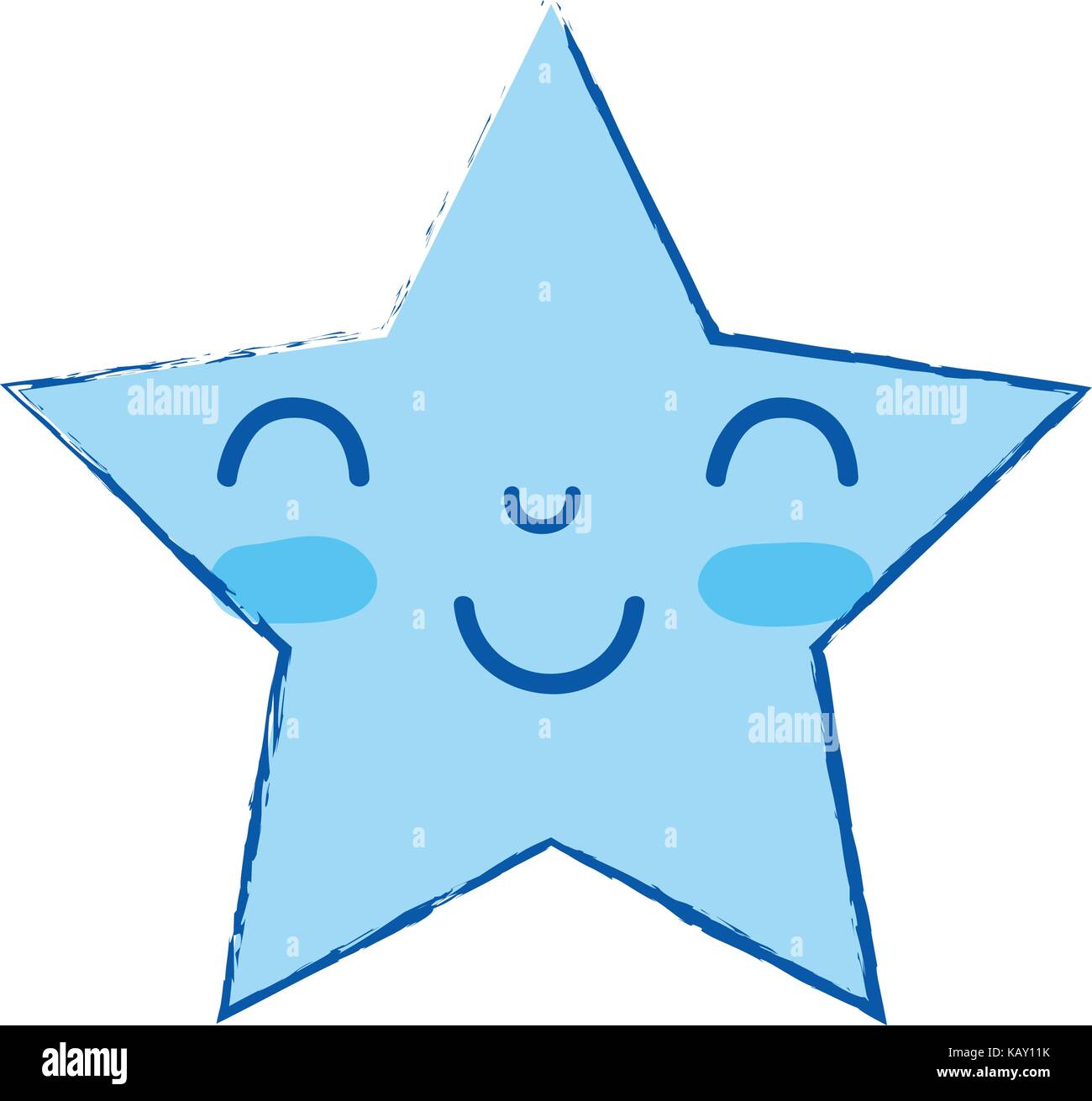 kawaii cute happy star sparkly Stock Vector Image & Art - Alamy