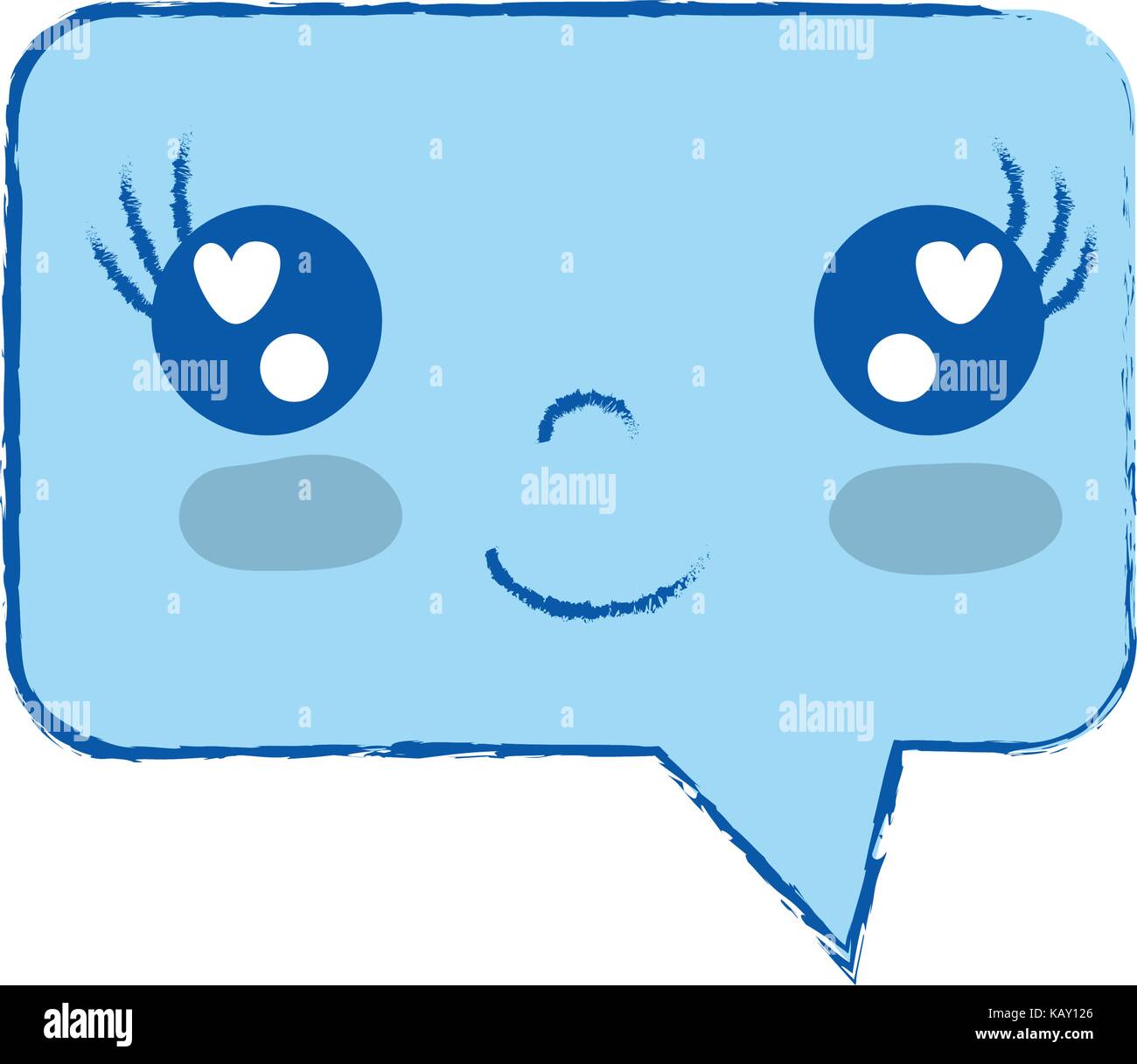 kawaii cute happy chat bubble Stock Vector Image & Art - Alamy