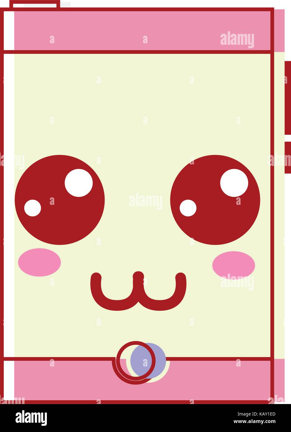 kawaii cute happy smartphone technology Stock Vector Image & Art - Alamy