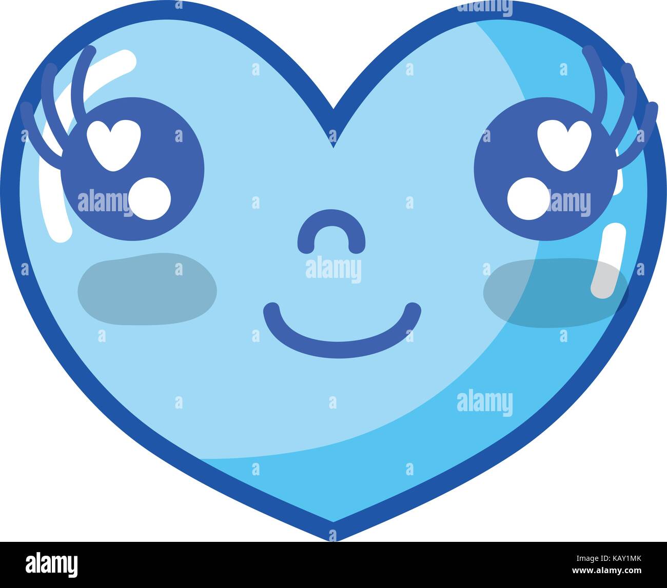kawaii cute happy heart design Stock Vector Image & Art - Alamy