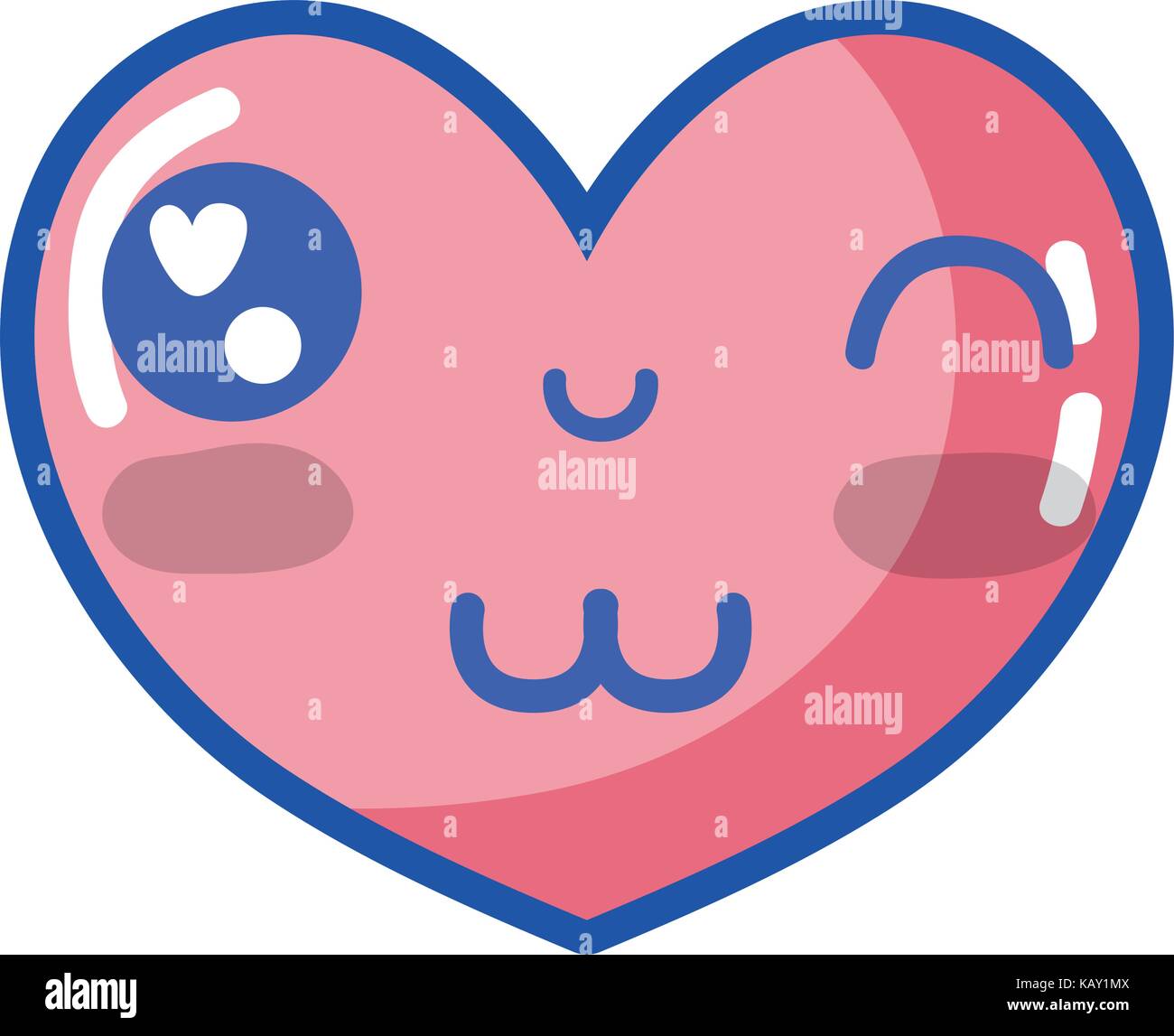 kawaii cute funny heart design Stock Vector Image & Art - Alamy