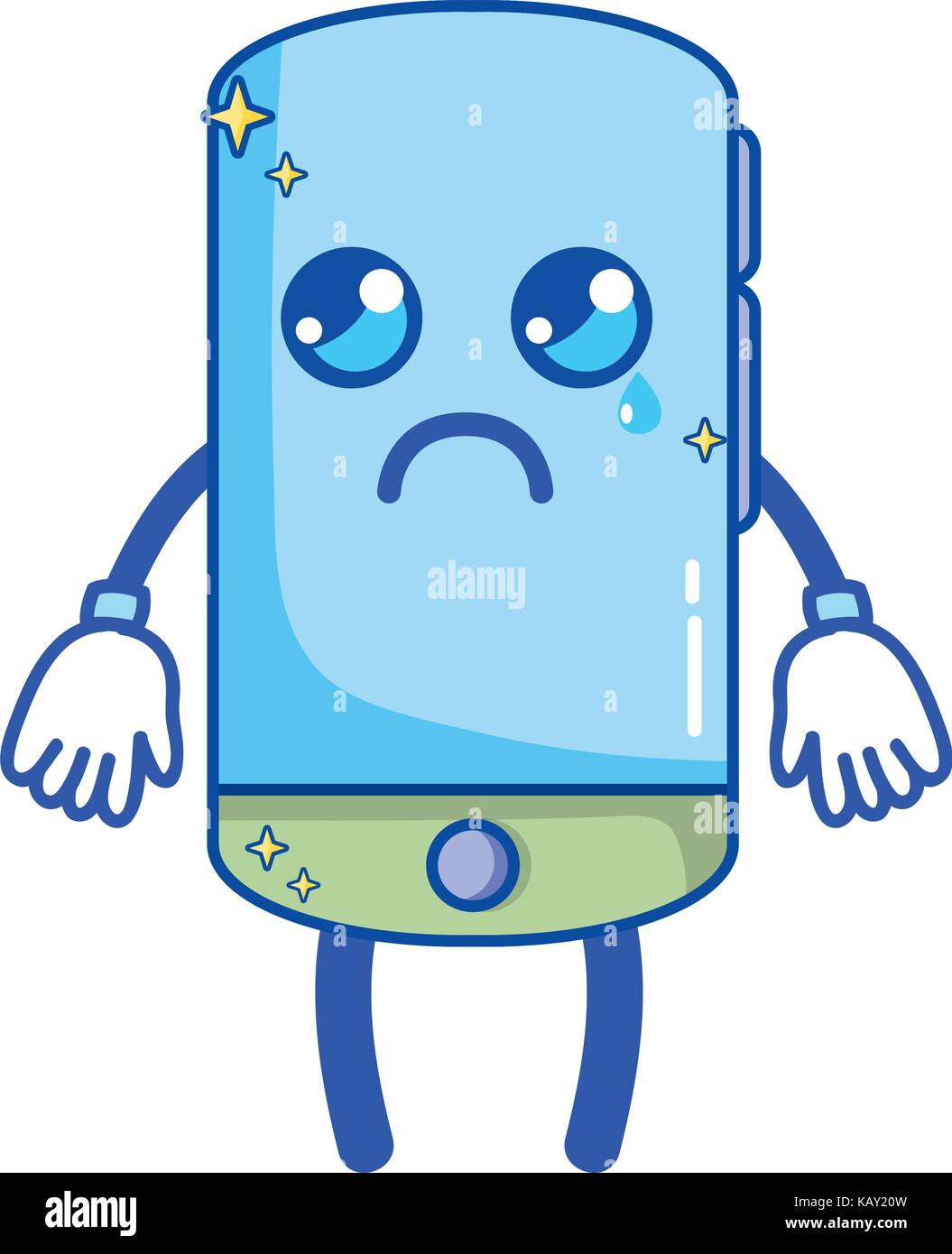 kawaii cute crying smartphone technology Stock Vector Image & Art - Alamy