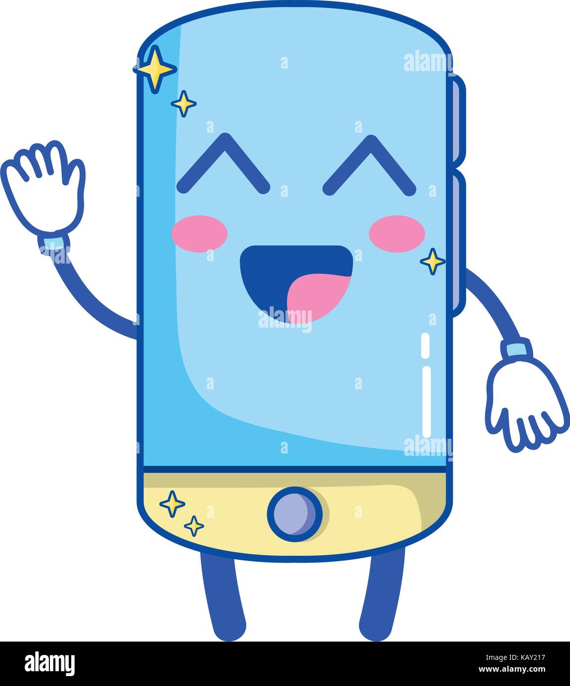 kawaii cute happy smartphone technology Stock Vector Image & Art - Alamy