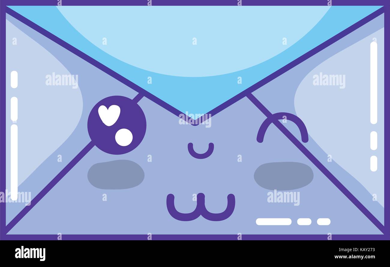 kawaii cute funny e-mail message Stock Vector Image & Art - Alamy