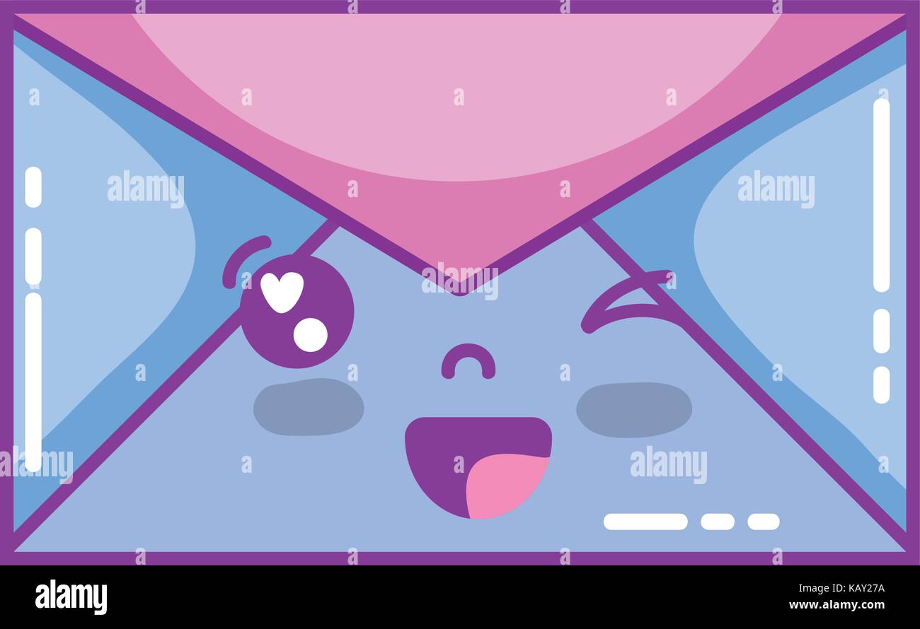 kawaii cute funny e-mail message Stock Vector Image & Art - Alamy