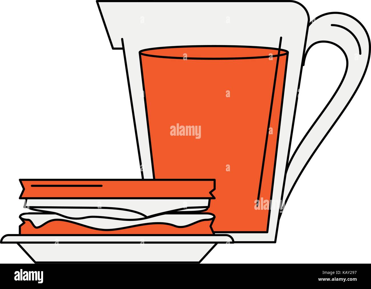 Delicious sandwich breakfast Stock Vector Image & Art - Alamy