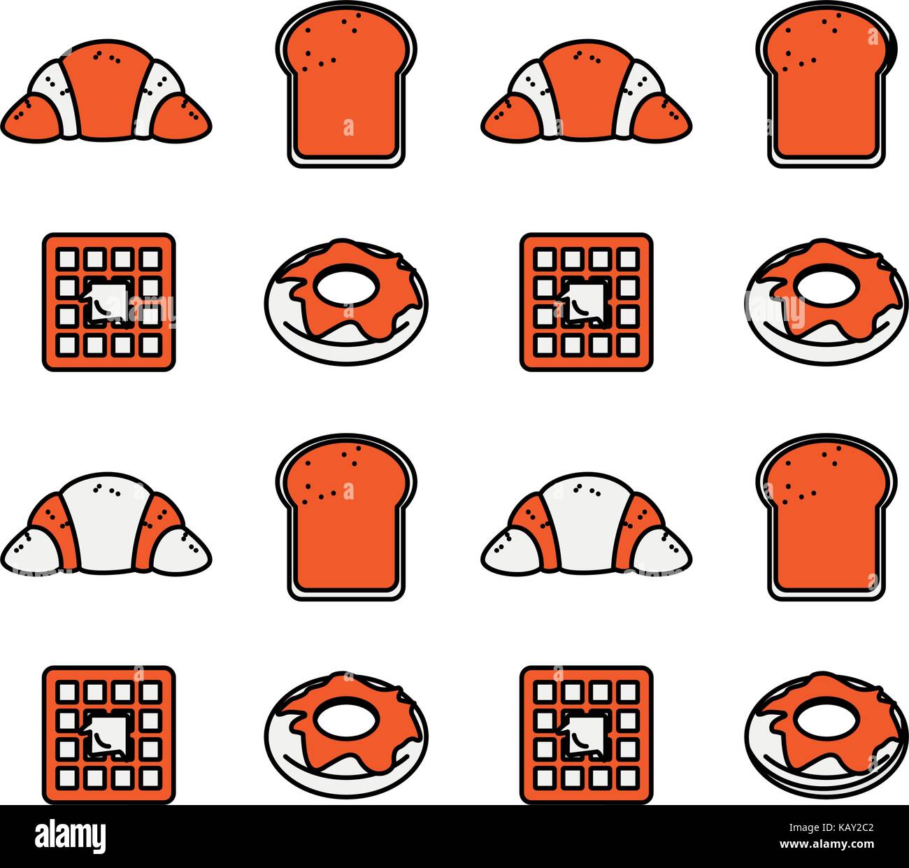 breakfast food icons Stock Vector Image & Art - Alamy