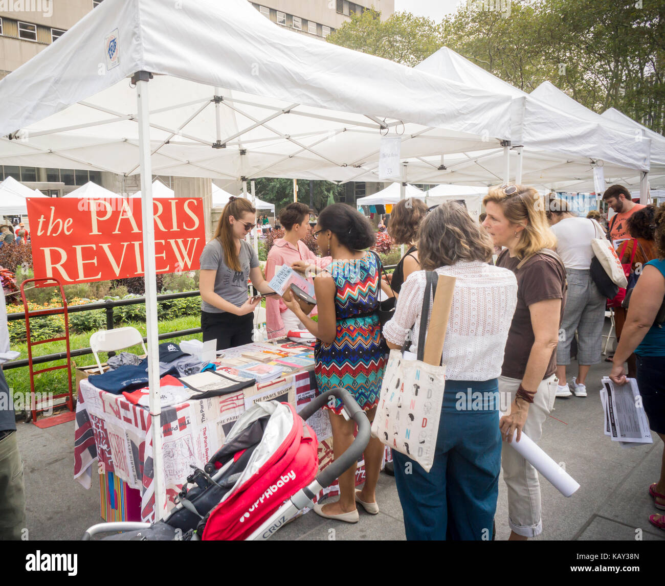 The Paris Review booth at the Brooklyn Book Festival in Brooklyn in New ...